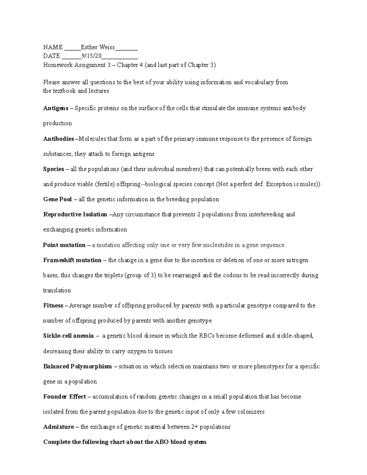 ANTH 102 HW 3 - homework/ notes for the class professor Megan Henriquez ...