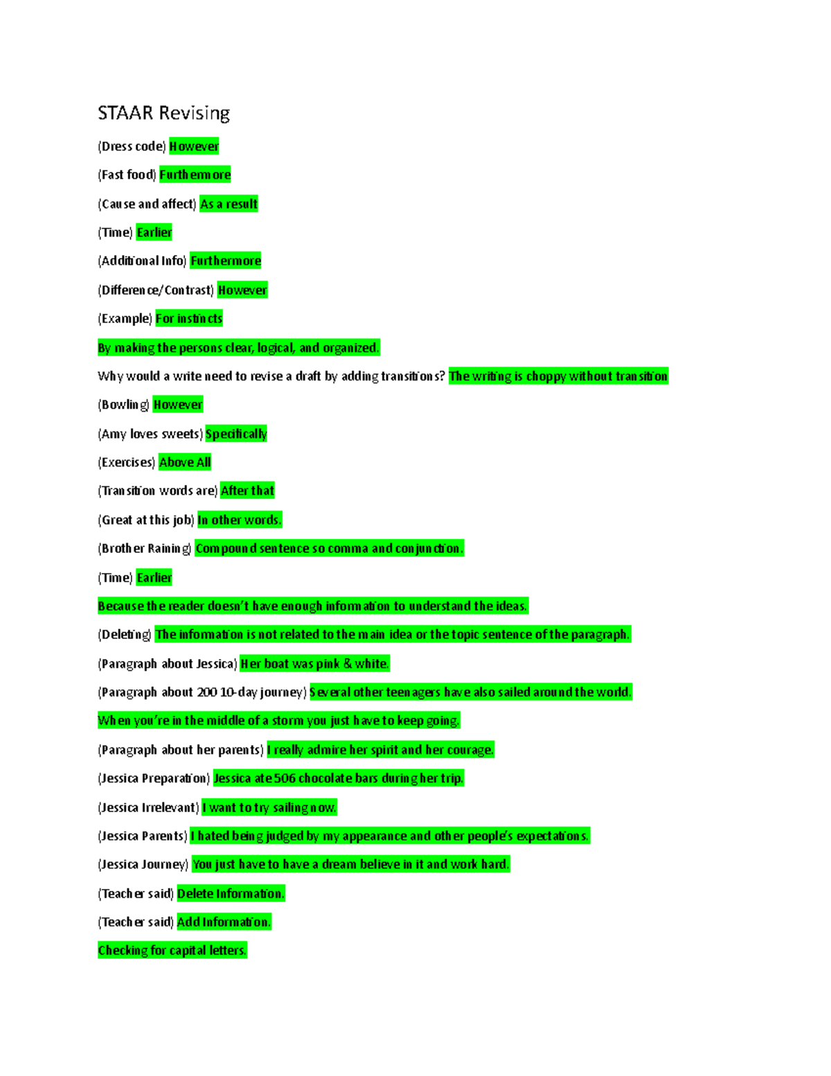 Staar Revising - These notes are english notes that can be used for ...