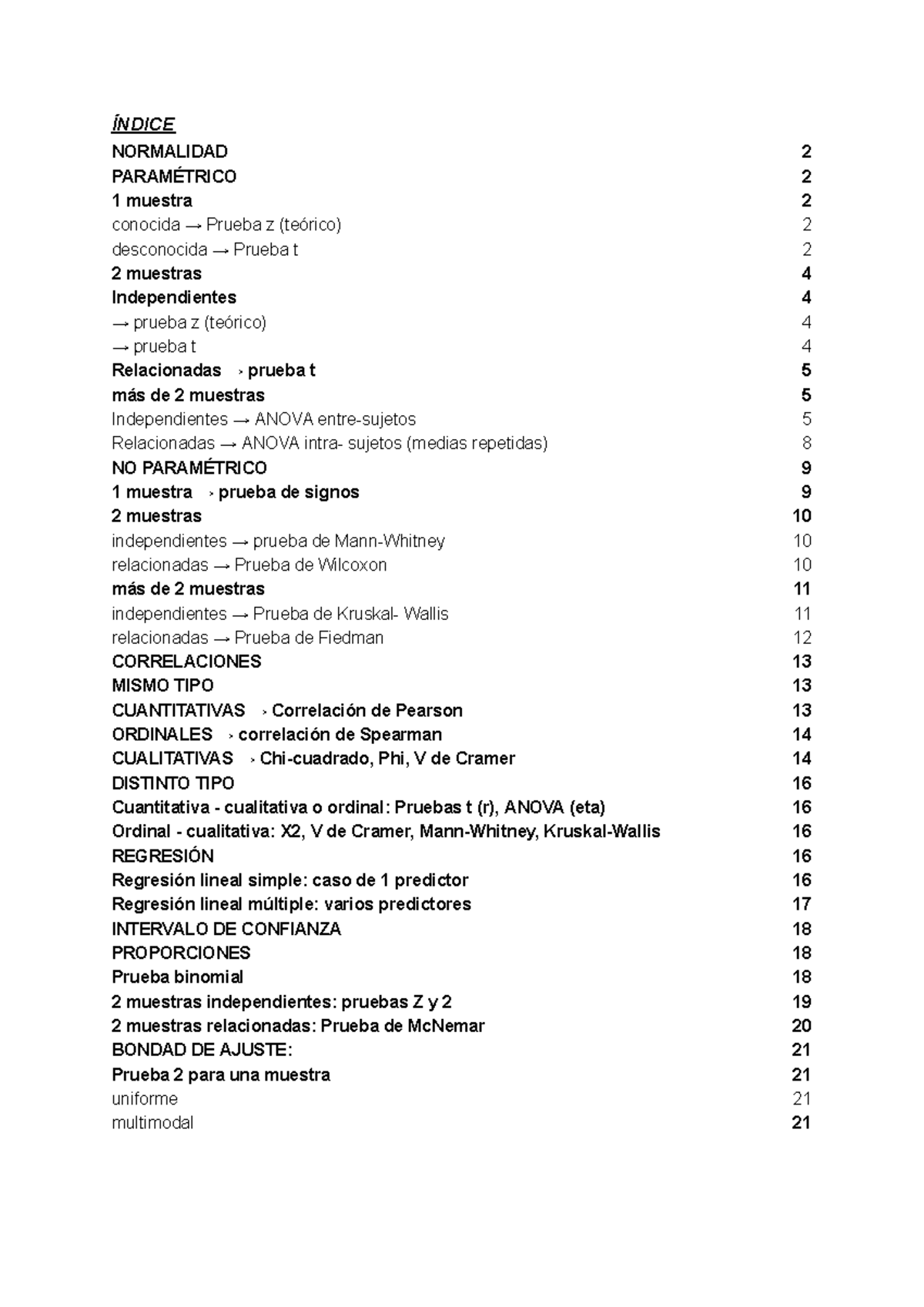 Esquema SPSS - ÍNDICE ESQUEMA SPSS NORMALIDAD PARAMÉTRICO 1 muestra σ 𝑐𝑜𝑛𝑜𝑐𝑖𝑑𝑎 → Prueba z ...