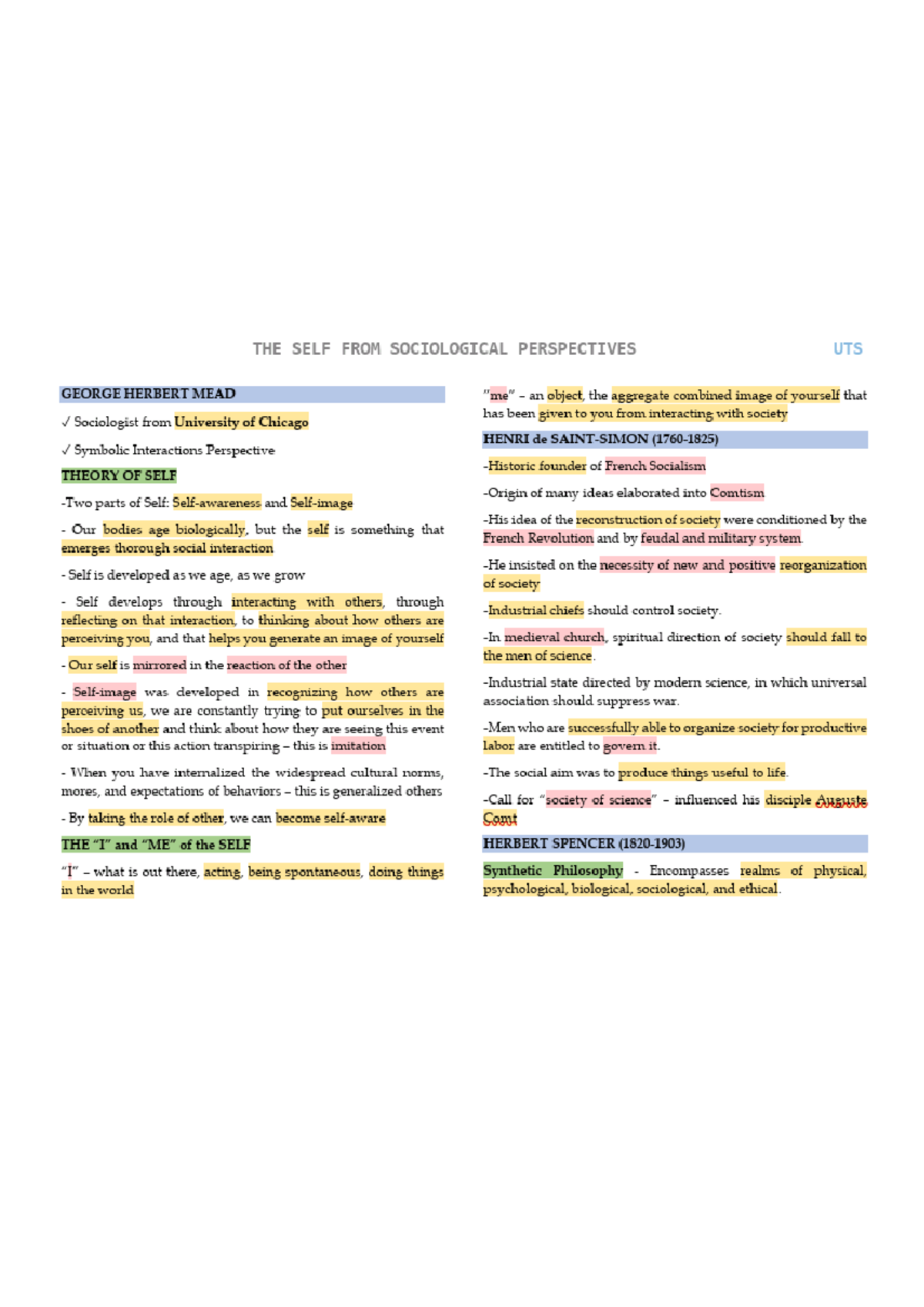 Lesson 4: Understanding the Self - George Herbert Mead Theory - THE ...