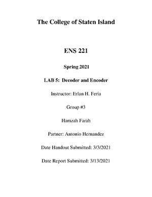 Chapter 4 Homework v3 Solutions - ENS 220 Chapter 4 Homework Exercise 1 ...