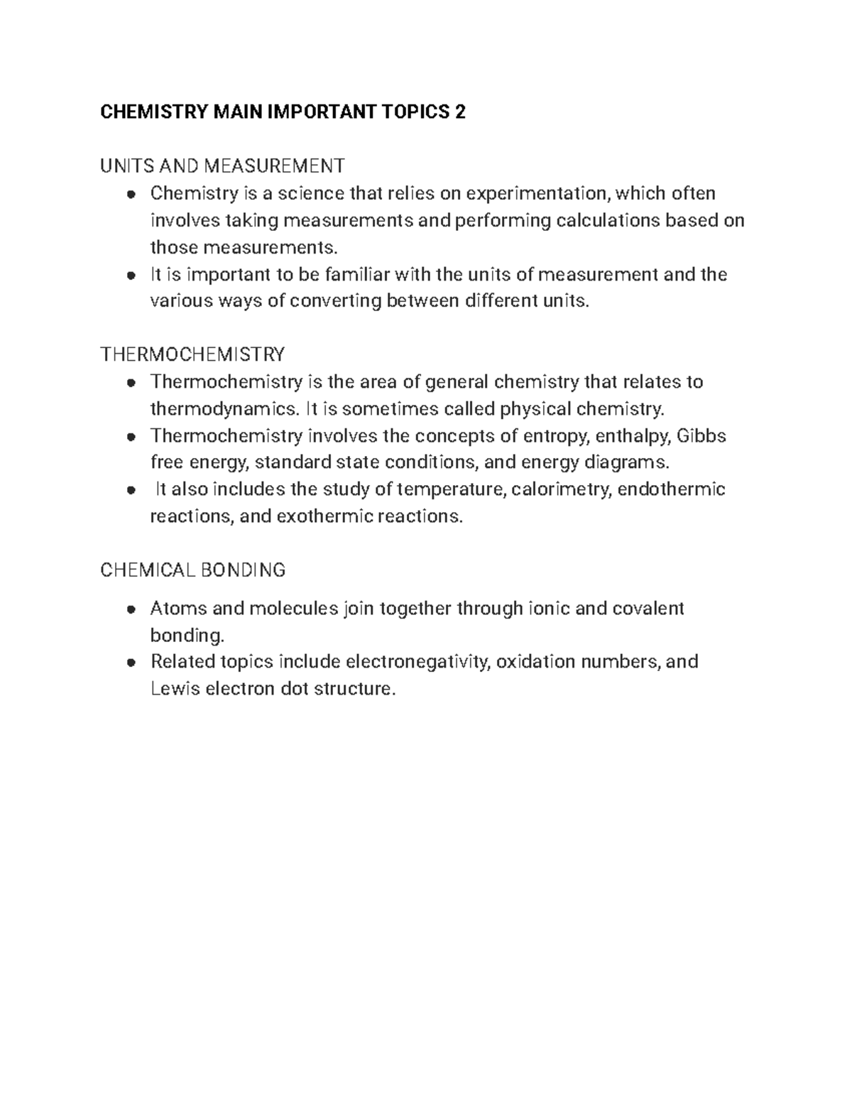 Chemistry MAIN Important Topics 2 - CHEMISTRY MAIN IMPORTANT TOPICS 2 ...