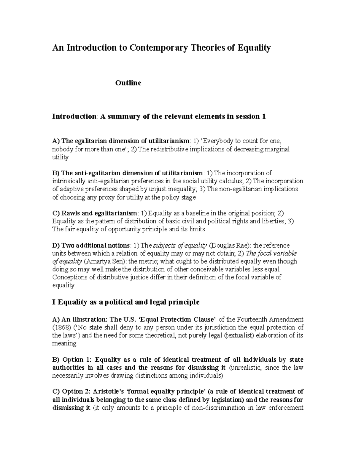 Session 2 race and equality - An Introduction to Contemporary Theories ...