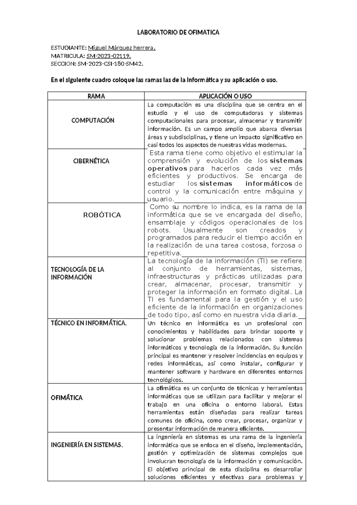 Laboratorio DE Ofimatica, Practica 1 - LABORATORIO DE OFIMATICA ...