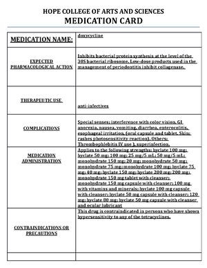 Medication Card Template (2)Theophylline - HOPE COLLEGE OF ARTS AND ...