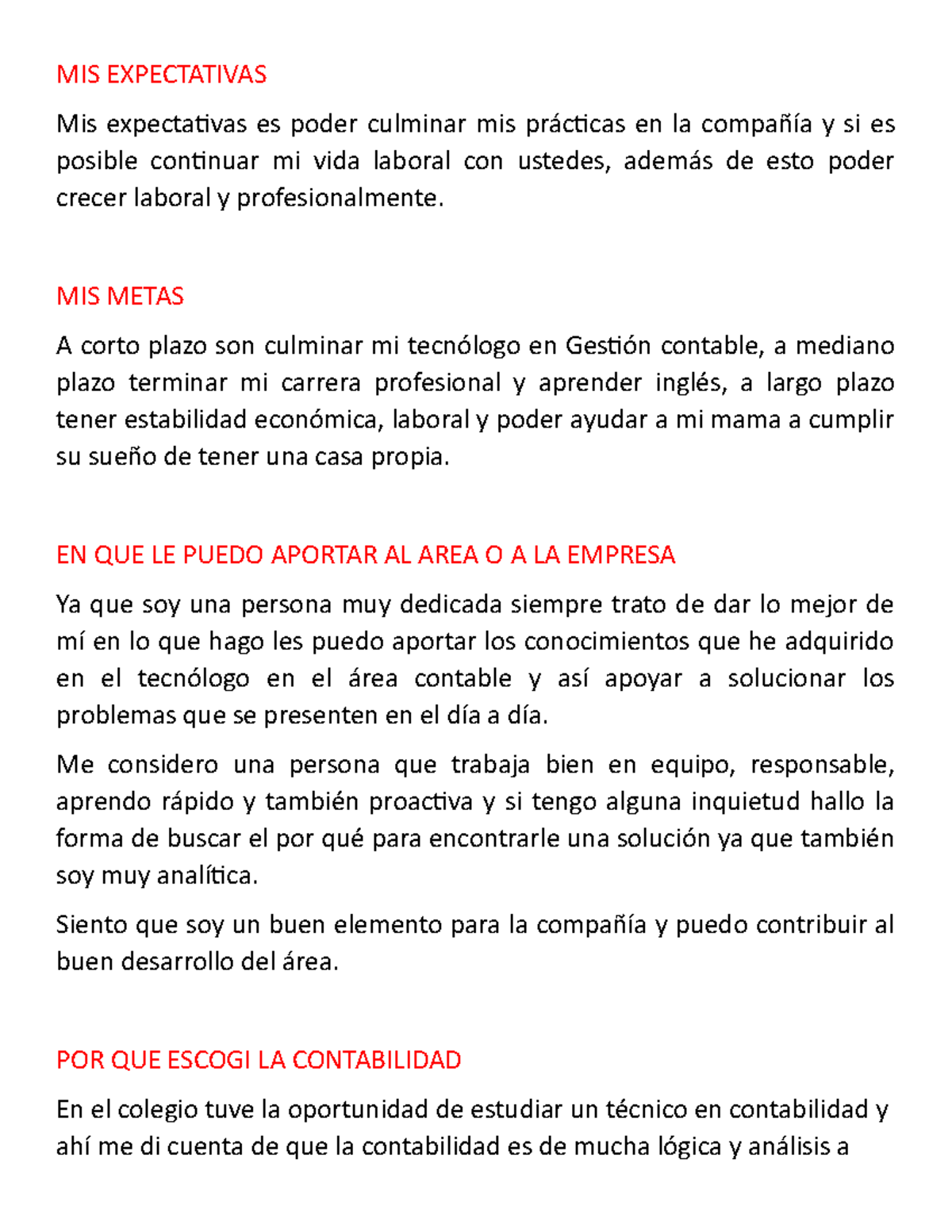 MIS Expectativas - Apuntes 6 - MIS EXPECTATIVAS Mis expectativas es ...