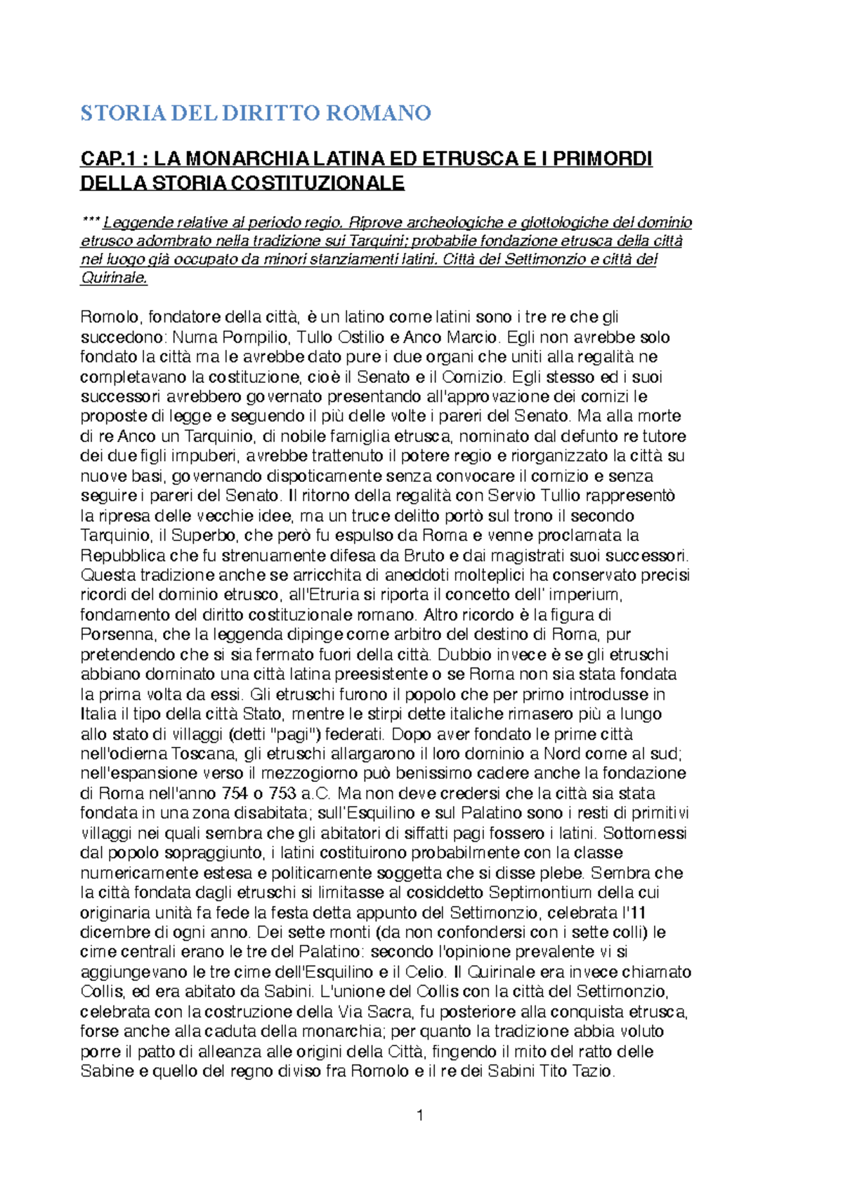 storia del diritto romano - Diritti dell' Uomo - UniCatt - Studocu