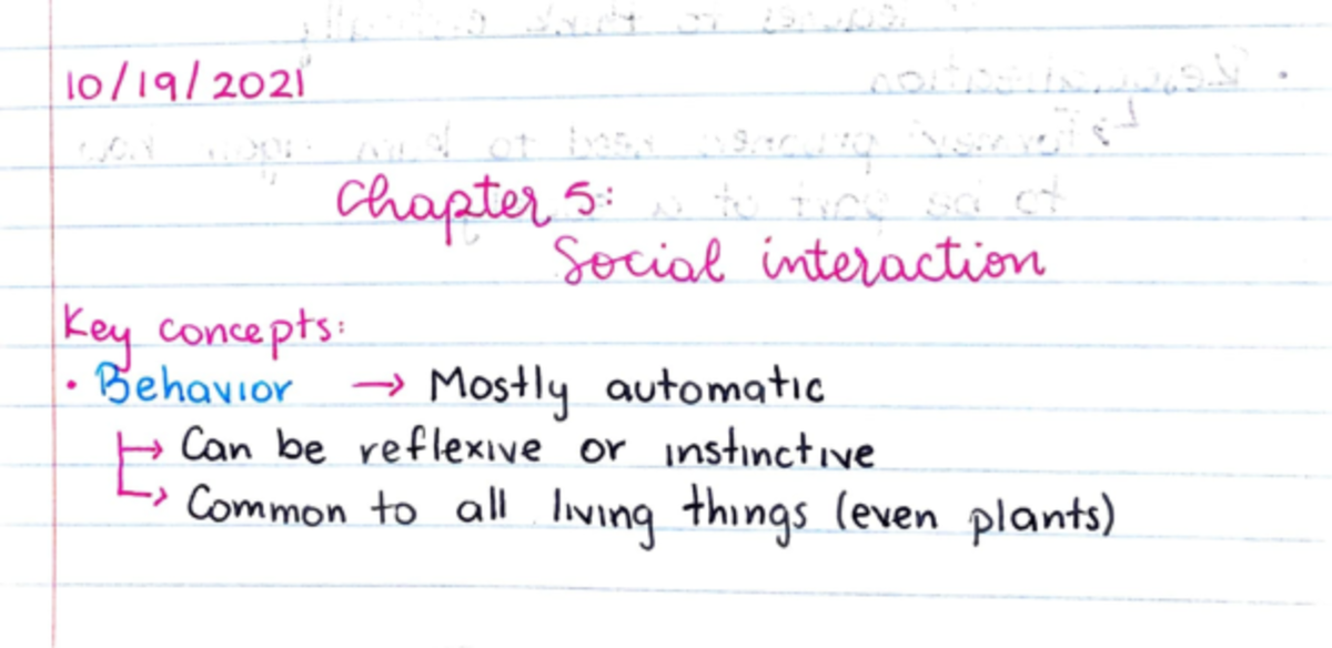 Chapter 5: Social Interaction - 10/ 1qj 2021 ...