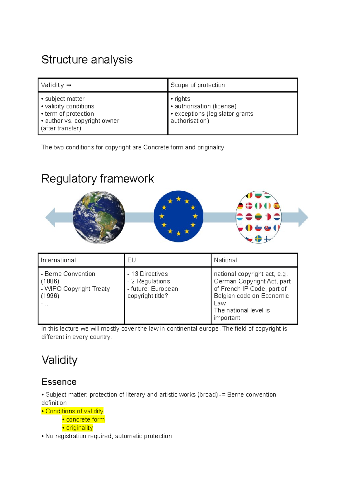 IP Lecture 7-8 Copyright - Structure analysis Validity ⇒ Scope of ...