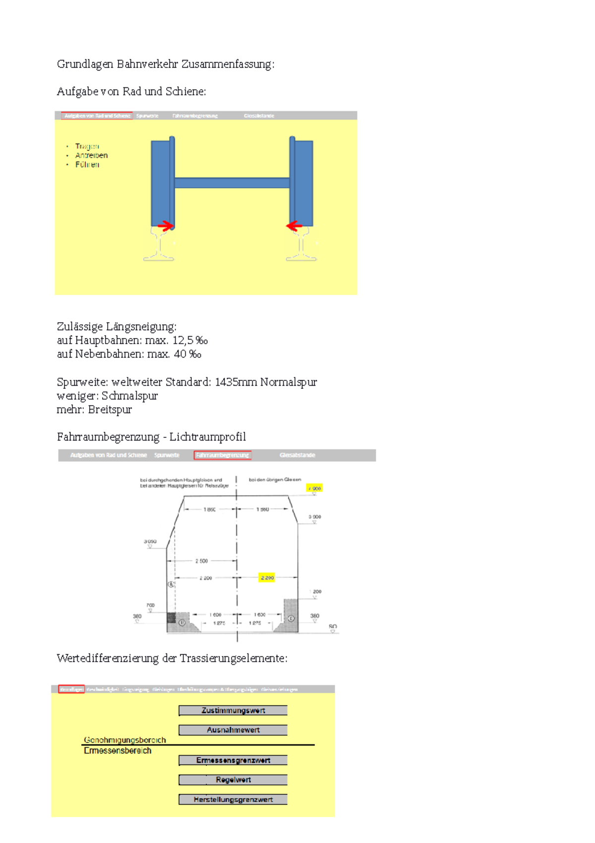 Bahnverkehr Zusammenfassung - 12,5 auf Nebenbahnen: max. 40 Spurweite ...