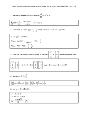 formule blad wiskunde - Wiskunde - HvA - Studeersnel