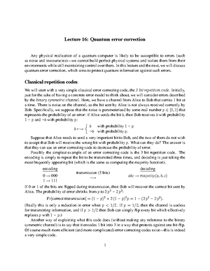 Lecture 6: Simon’s algorithm - CPSC Quantum Computation John Watrous, University of Calgary ...