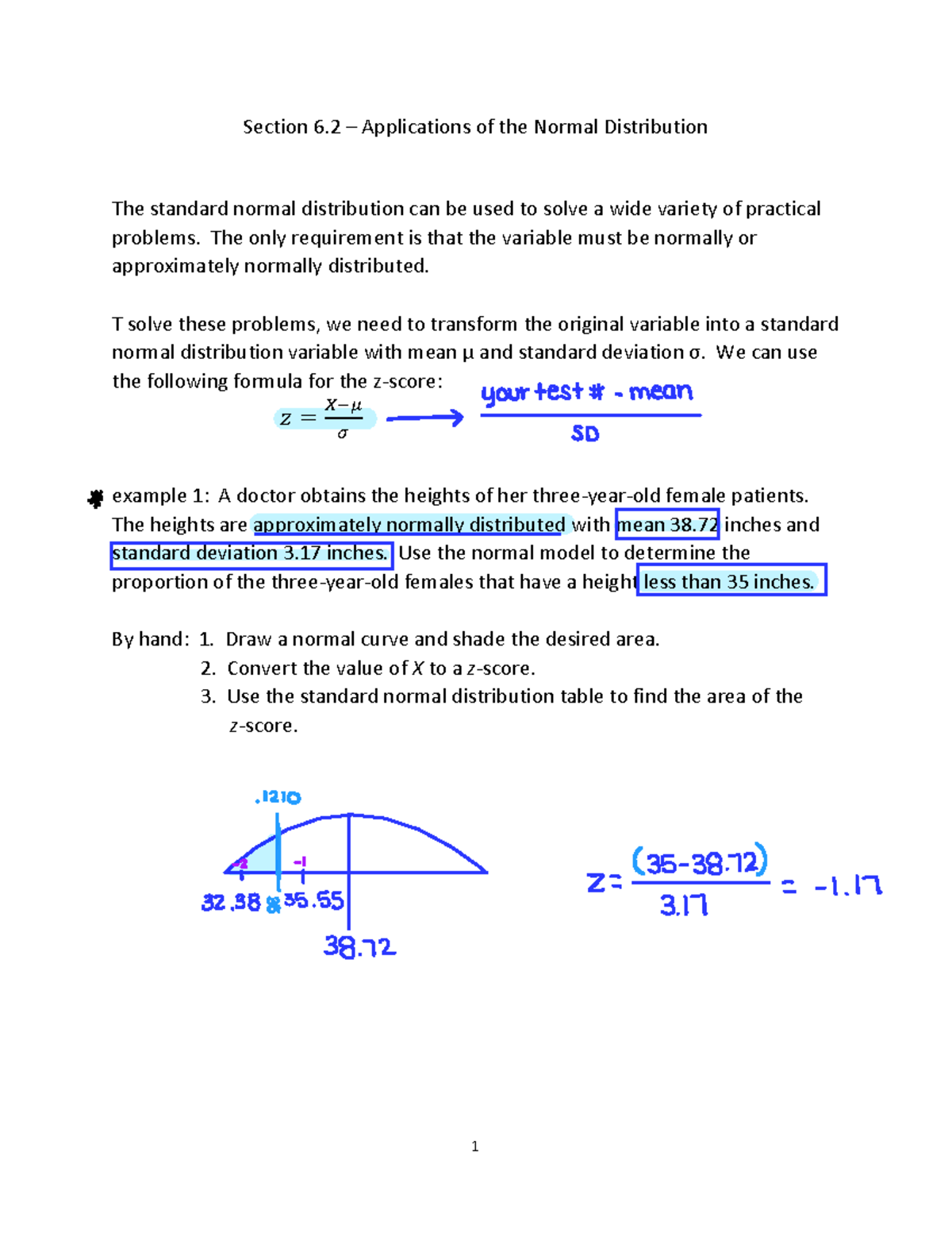6.2 - Applications of the Normal Distribution 962ac5989e98273 c55070 ...