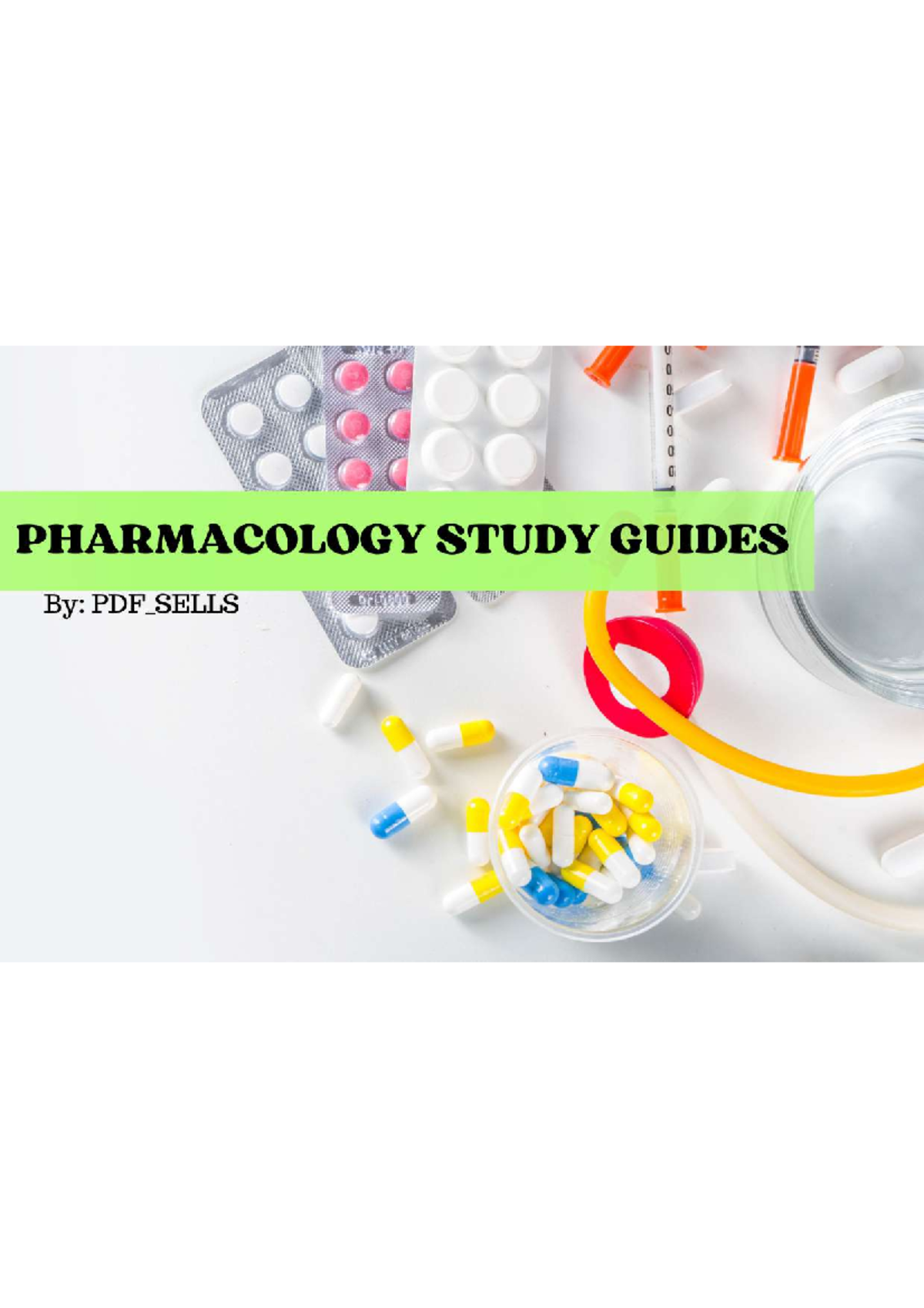 PHARMACOLOGY DRUG NOTES PART 3 - BS Pharmacy - Studocu