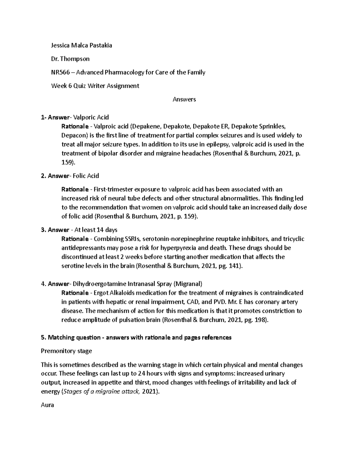 Week6QuestionsAnswersNR566ChamberlainUniversityNursing - study ...