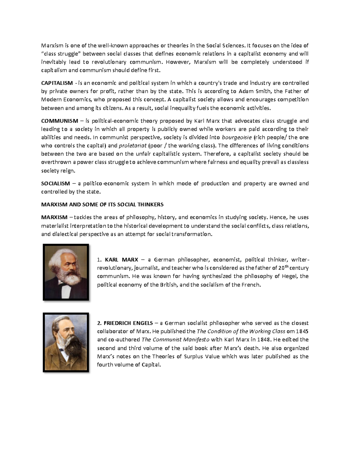 READ-Marxism - marxism - Marxism is one of the well-known approaches or ...