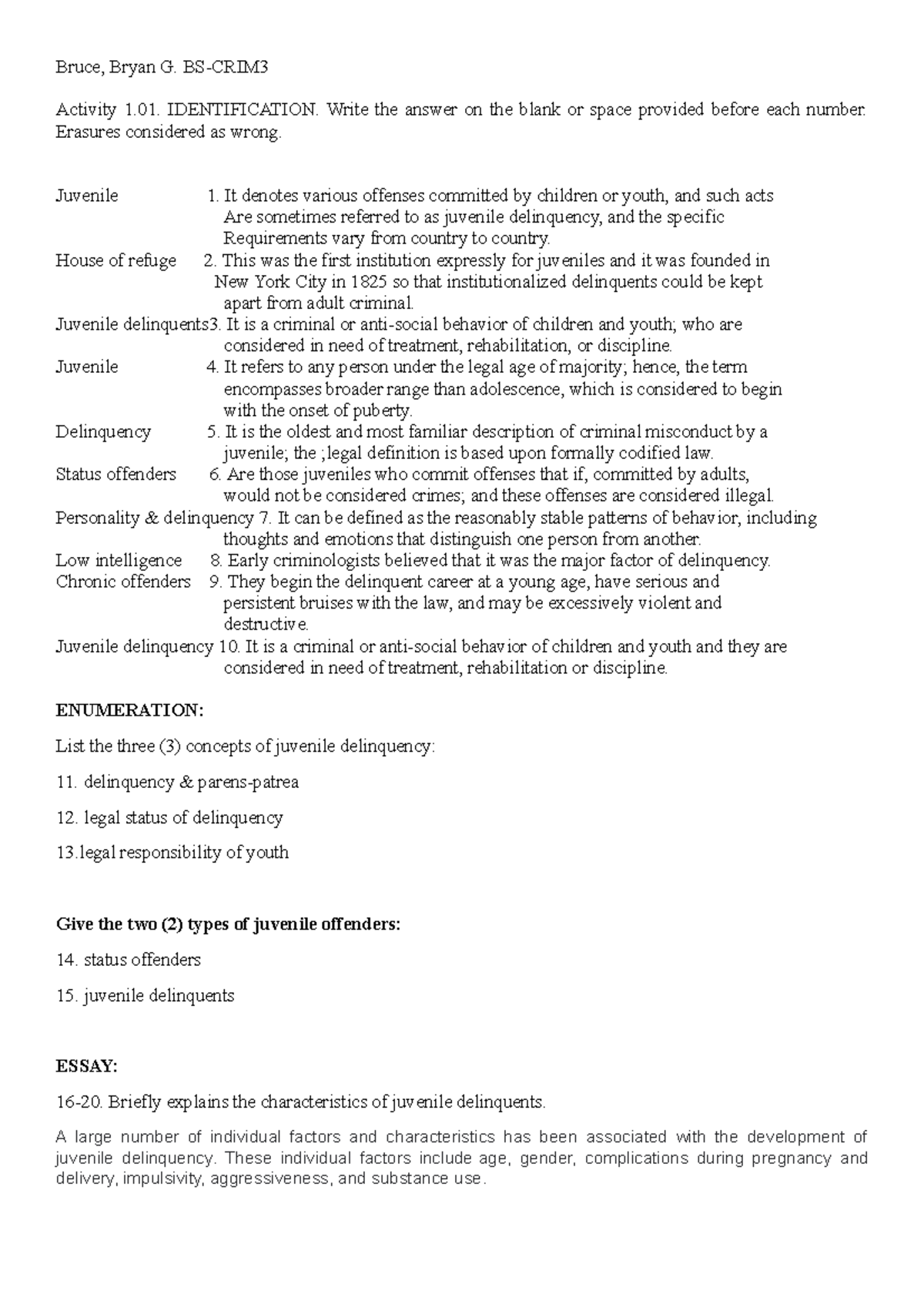 Bruce Bryan - No matter what, what matter No - Bruce, Bryan G. BS-CRIM ...