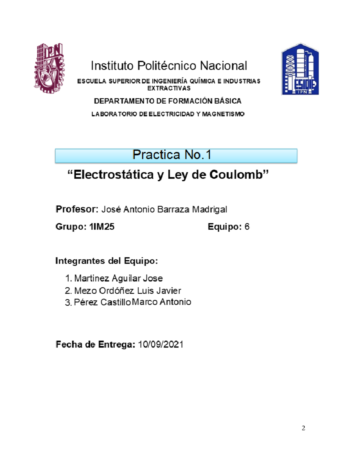 Práctica No. 3 - Laboratorio de Electricidad y Magnetismo - Voltímetro, cálculo de voltaje en ...