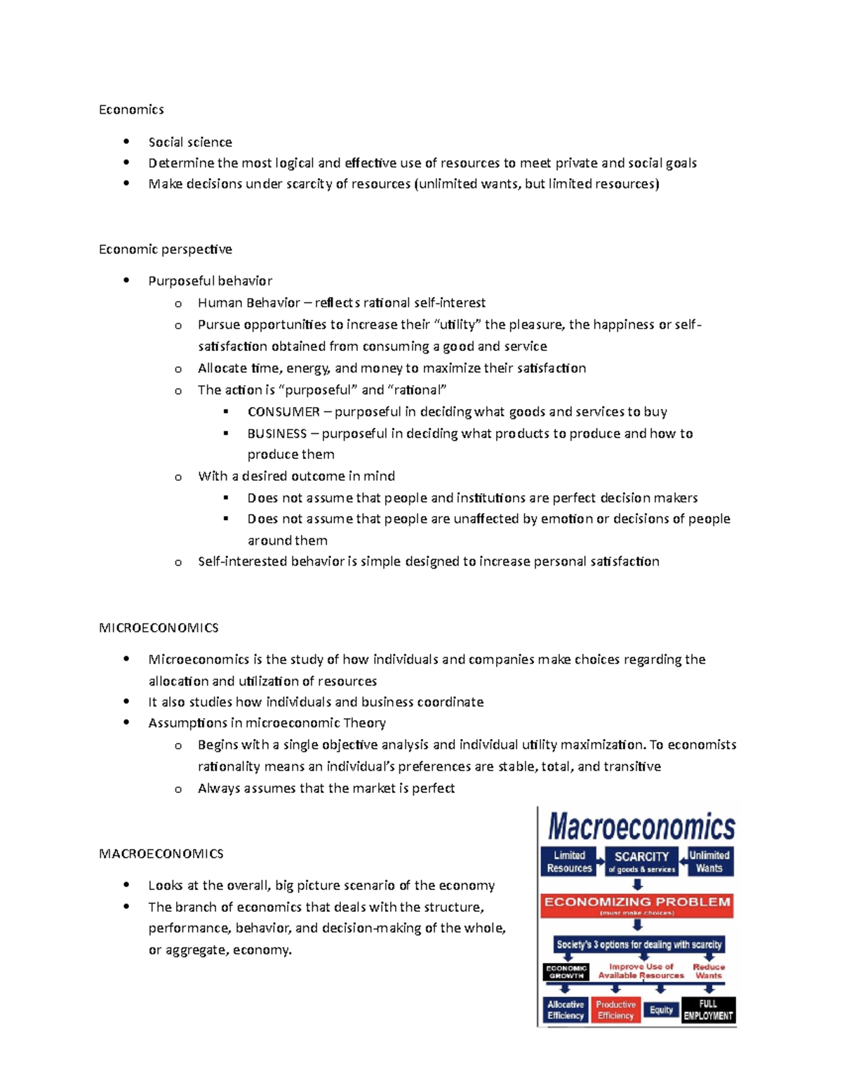 Lesson 1 - none - Economics Social science Determine the most logical ...