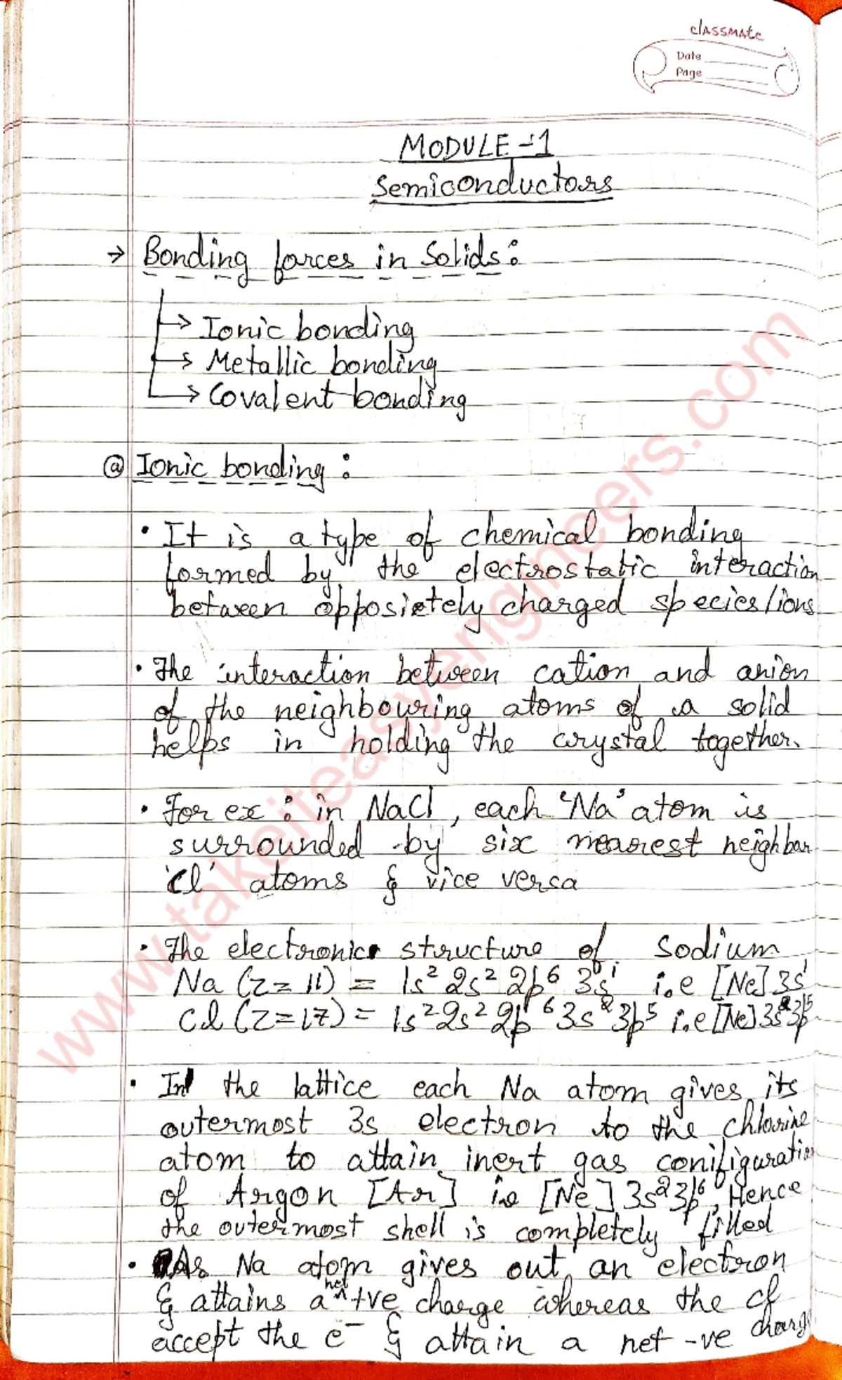 Electronic devices module 1 - classmate Date Page semiconductors ...