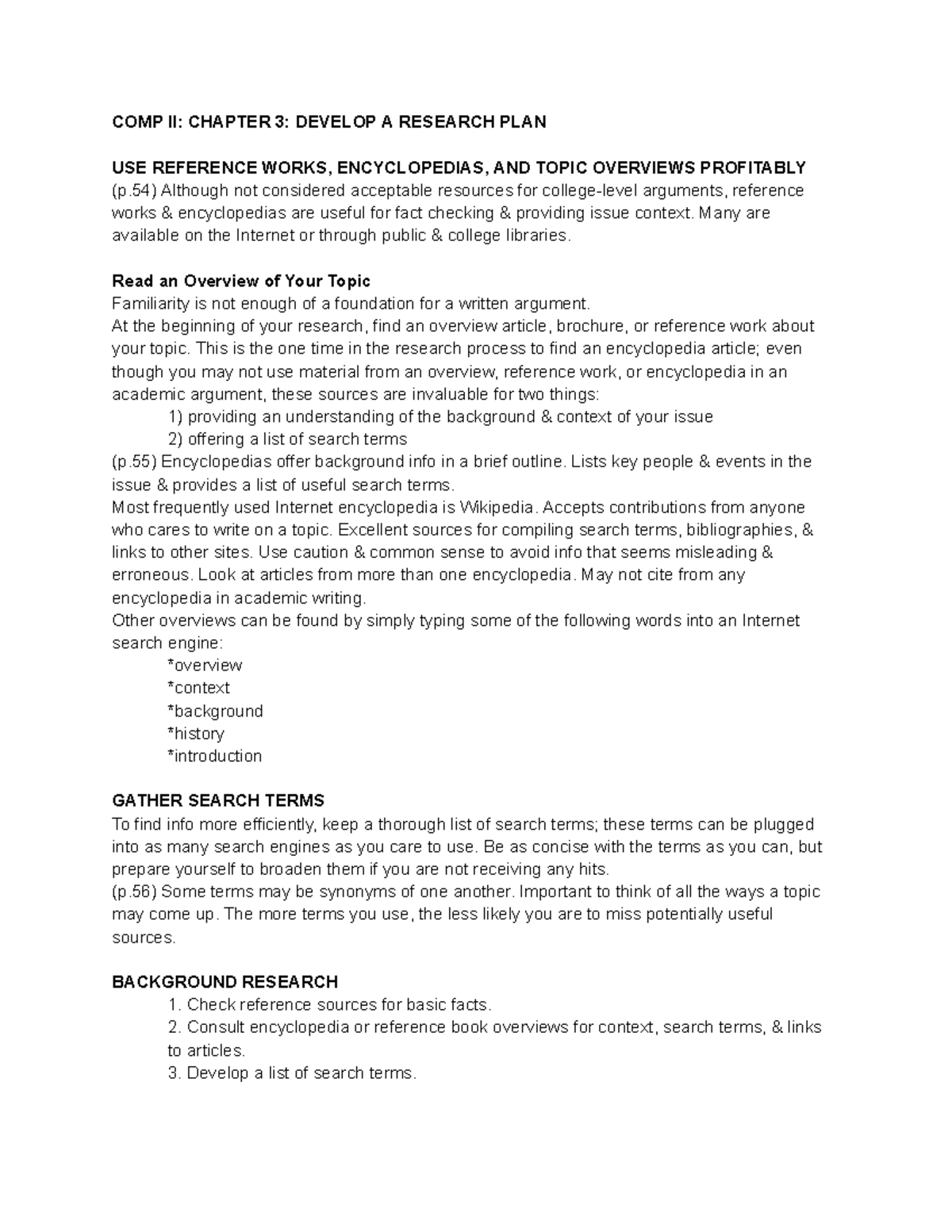 COMP II Chapter 3 Develop A Research PLAN - COMP II: CHAPTER 3: DEVELOP ...