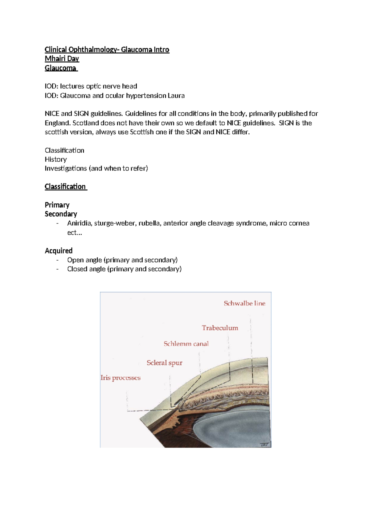 Glaucoma intro - Clinical Ophthalmology- Glaucoma Intro Mhairi Day ...