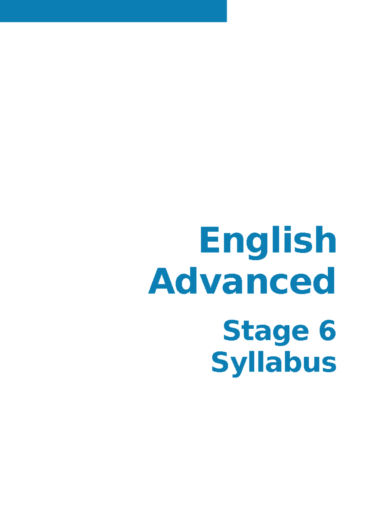 English advanced stage 6 syllabus 2017 - NSW Syllabus for the ...
