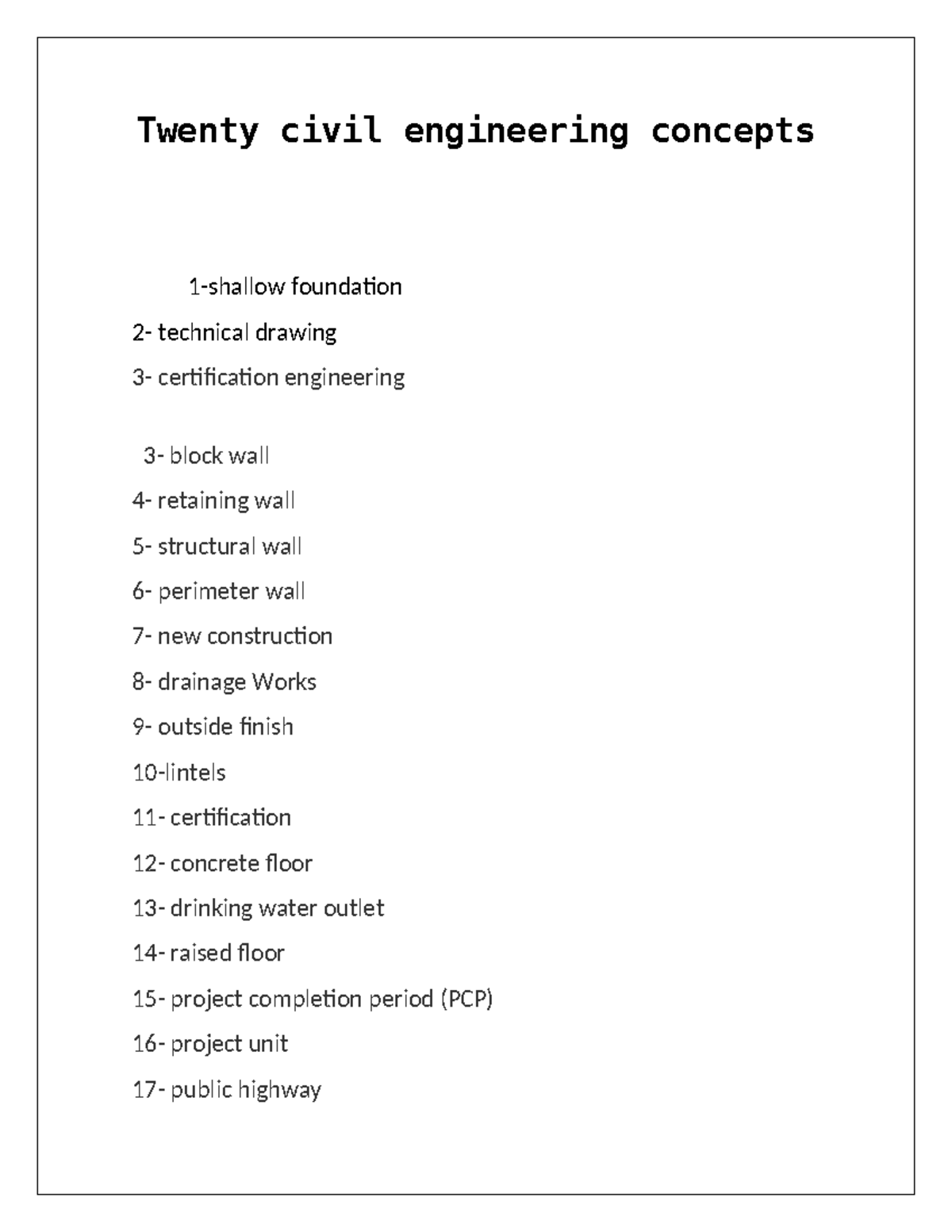 20 conceptos de ing civil - Ingles 3 - Twenty civil engineering ...