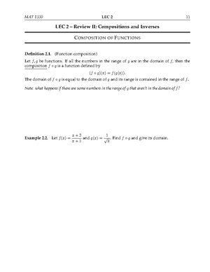 MAT 1330 Lecture 4 - notes - MAT 1330 LEC 4 29 LEC 4 – DTDS I: Discrete ...