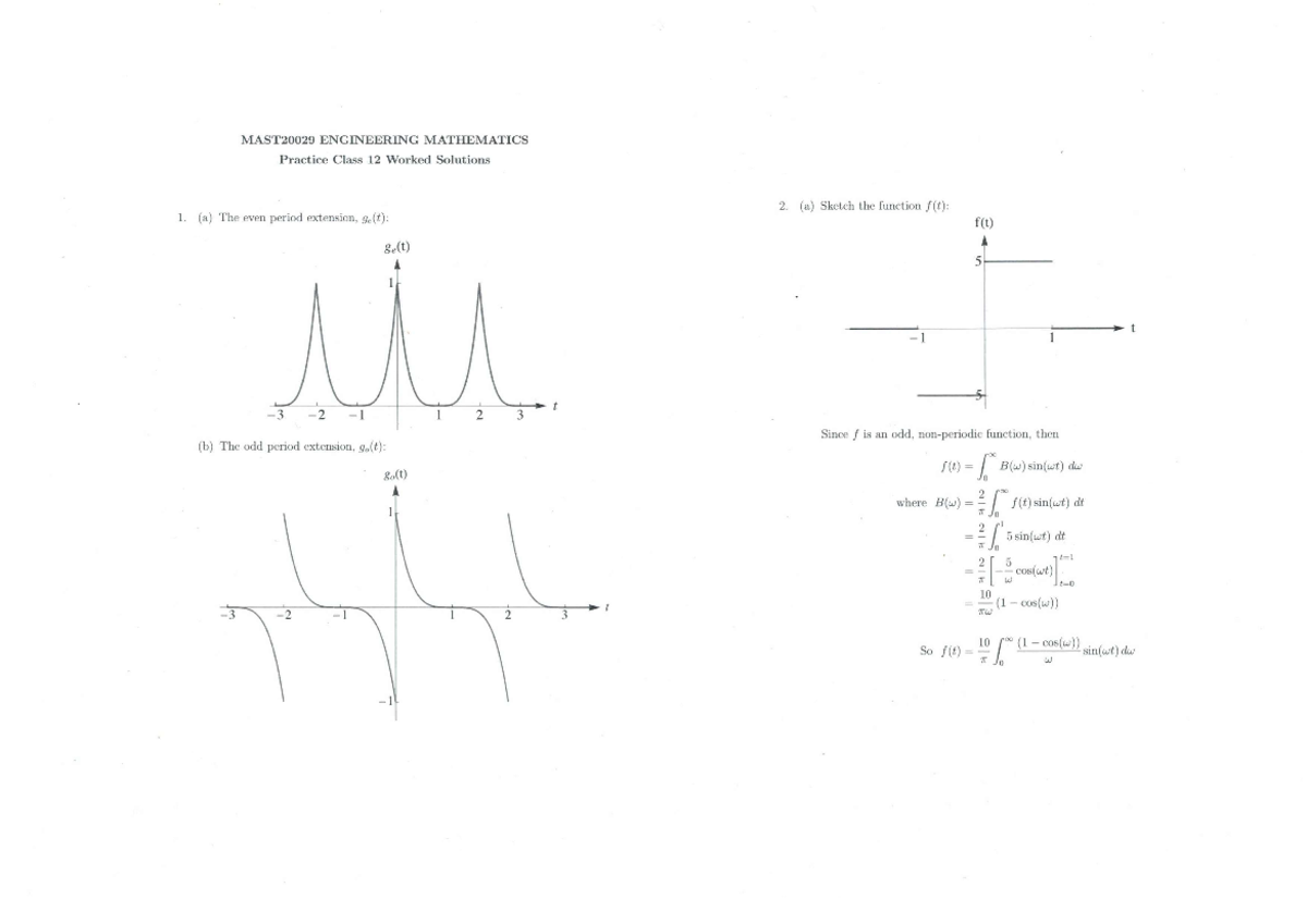 Tut12 sol - Tute 12 solution - MAST20029 - Studocu