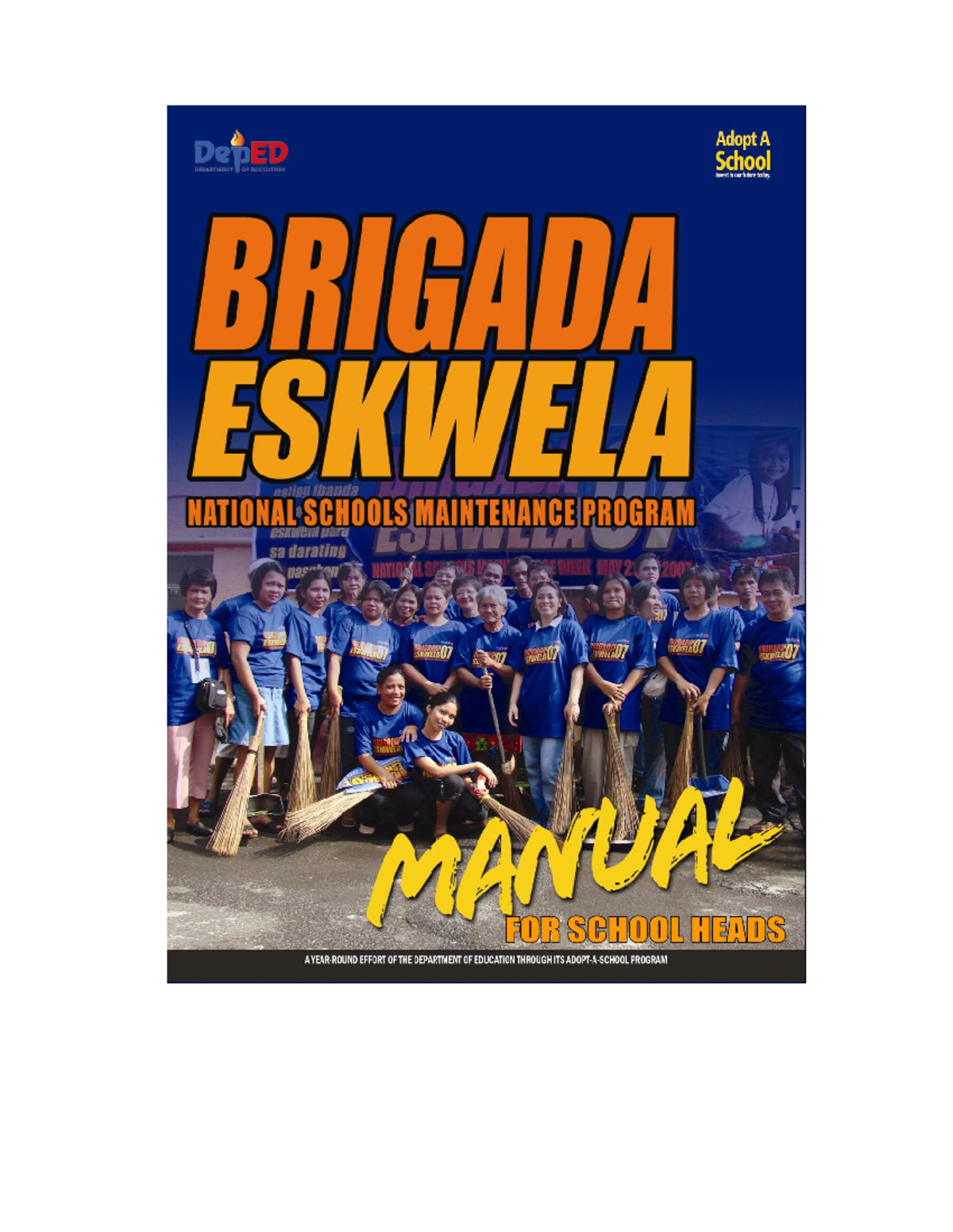 Brigada-Eskwela-Manual - TABLE OF CONTENTS Page Preface 1 Background 2 ...