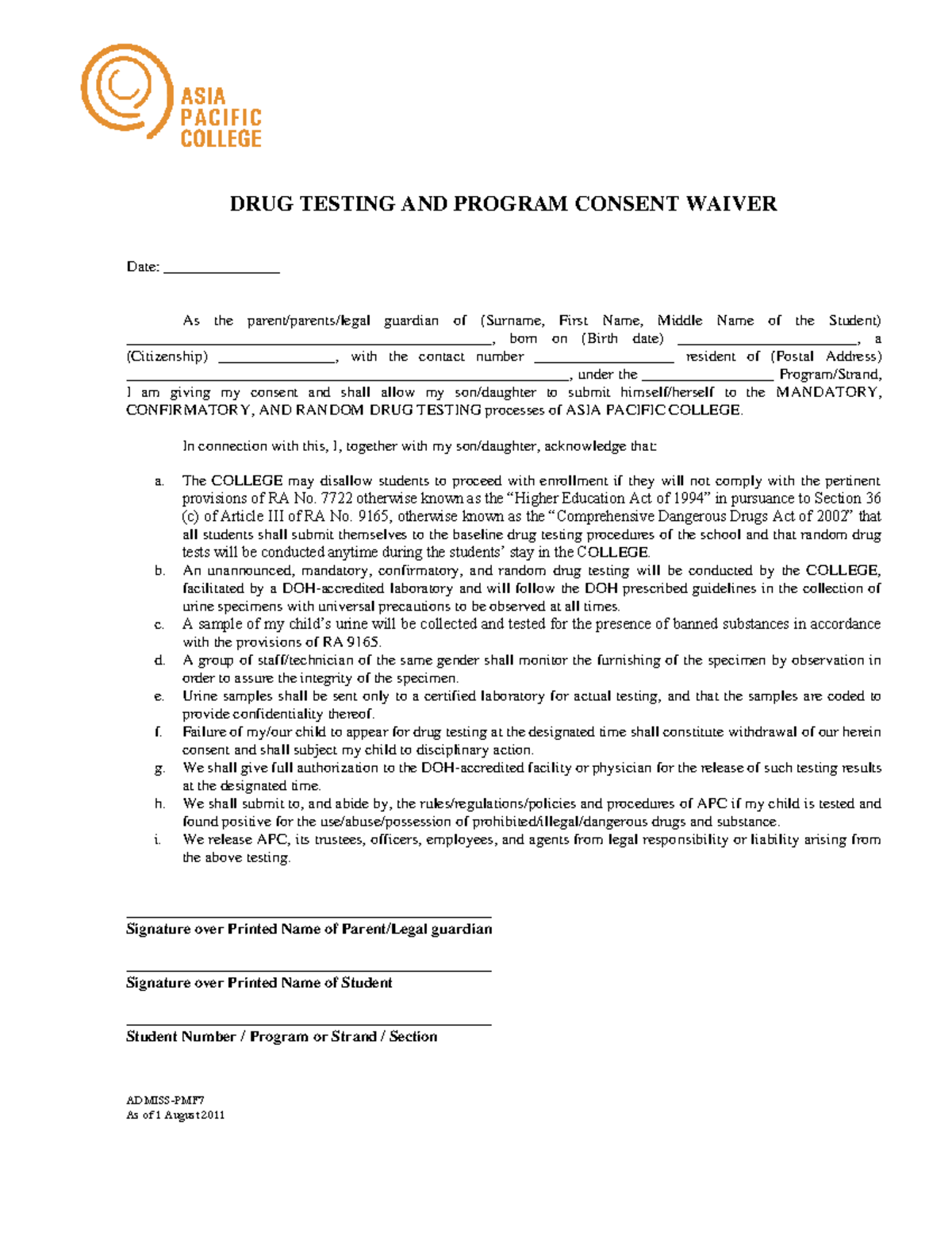 OKAYNOTESPARAMAY REVIEWER AKO - ADMISS-PMF As of 1 August 2011 DRUG ...