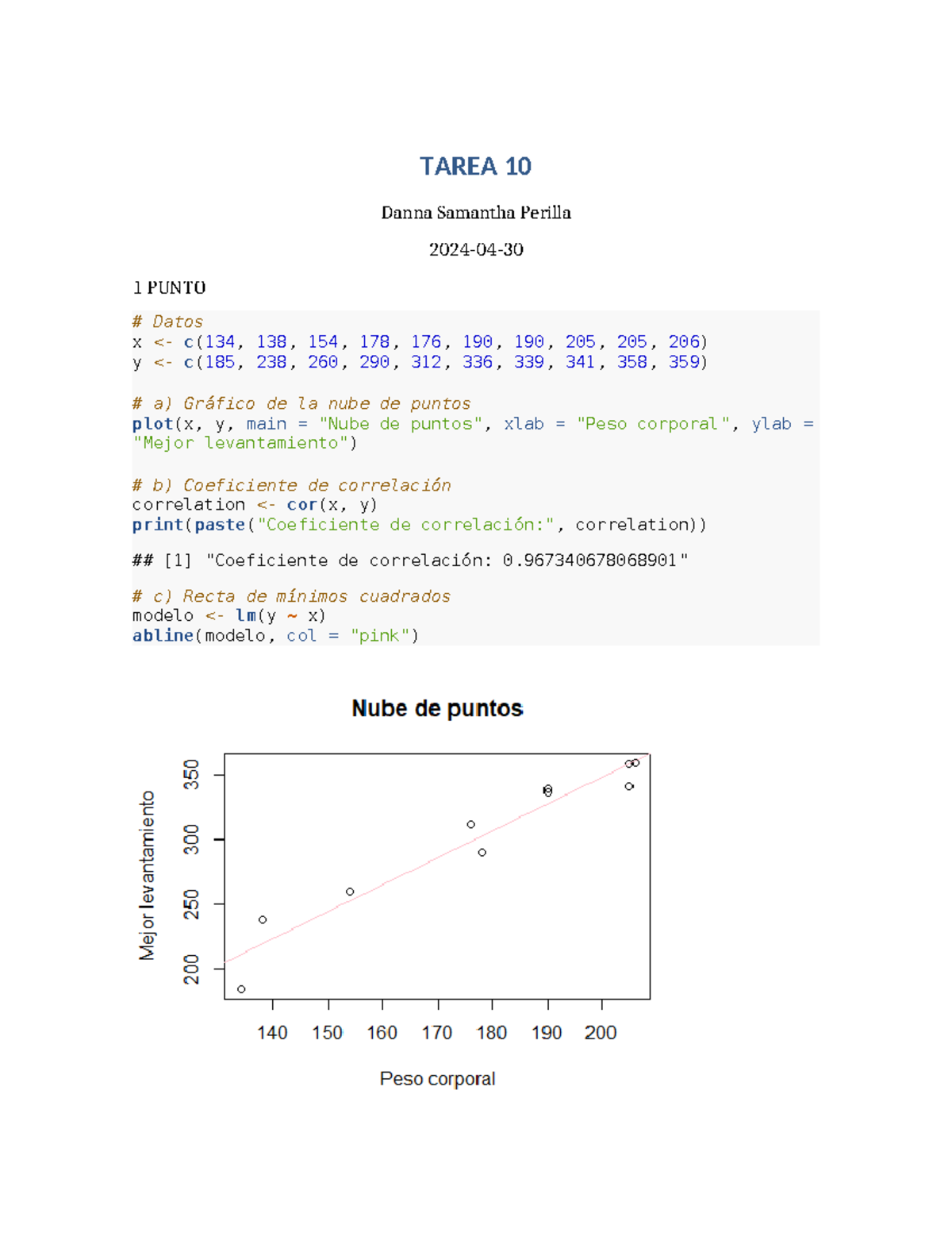 Tarea-10 - TAREA 10 Danna Samantha Perilla 2024-04- 1 PUNTO Datos x