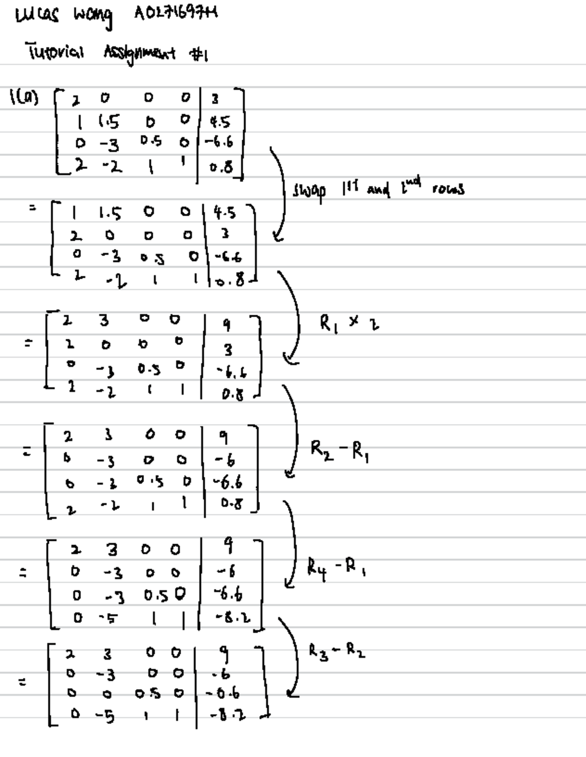 CE2407 B Tutorial Assignment #1 - Lucas Wang 0271697 Tutorial ...