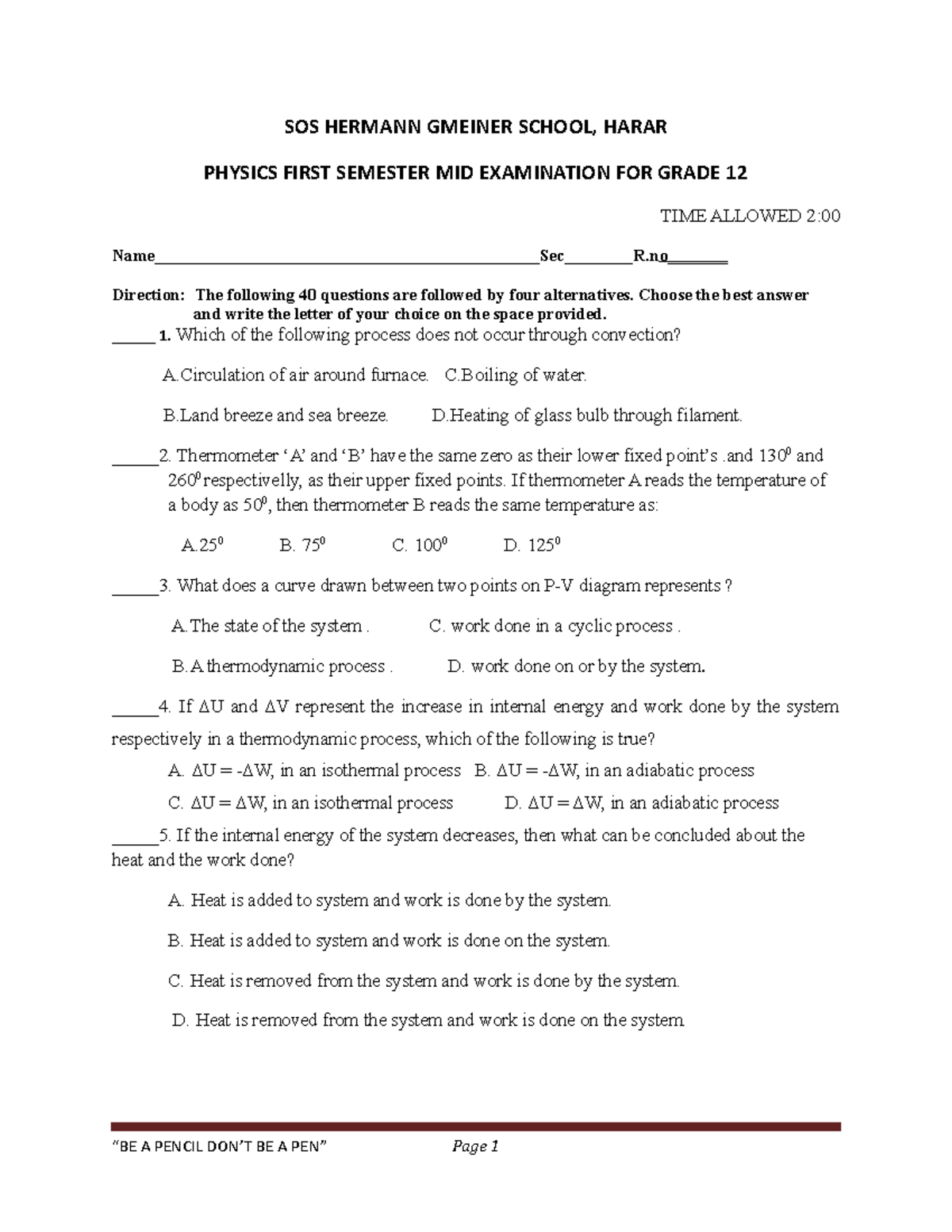 MID-SOS - It is a good exam for elementary students - SOS HERMANN ...