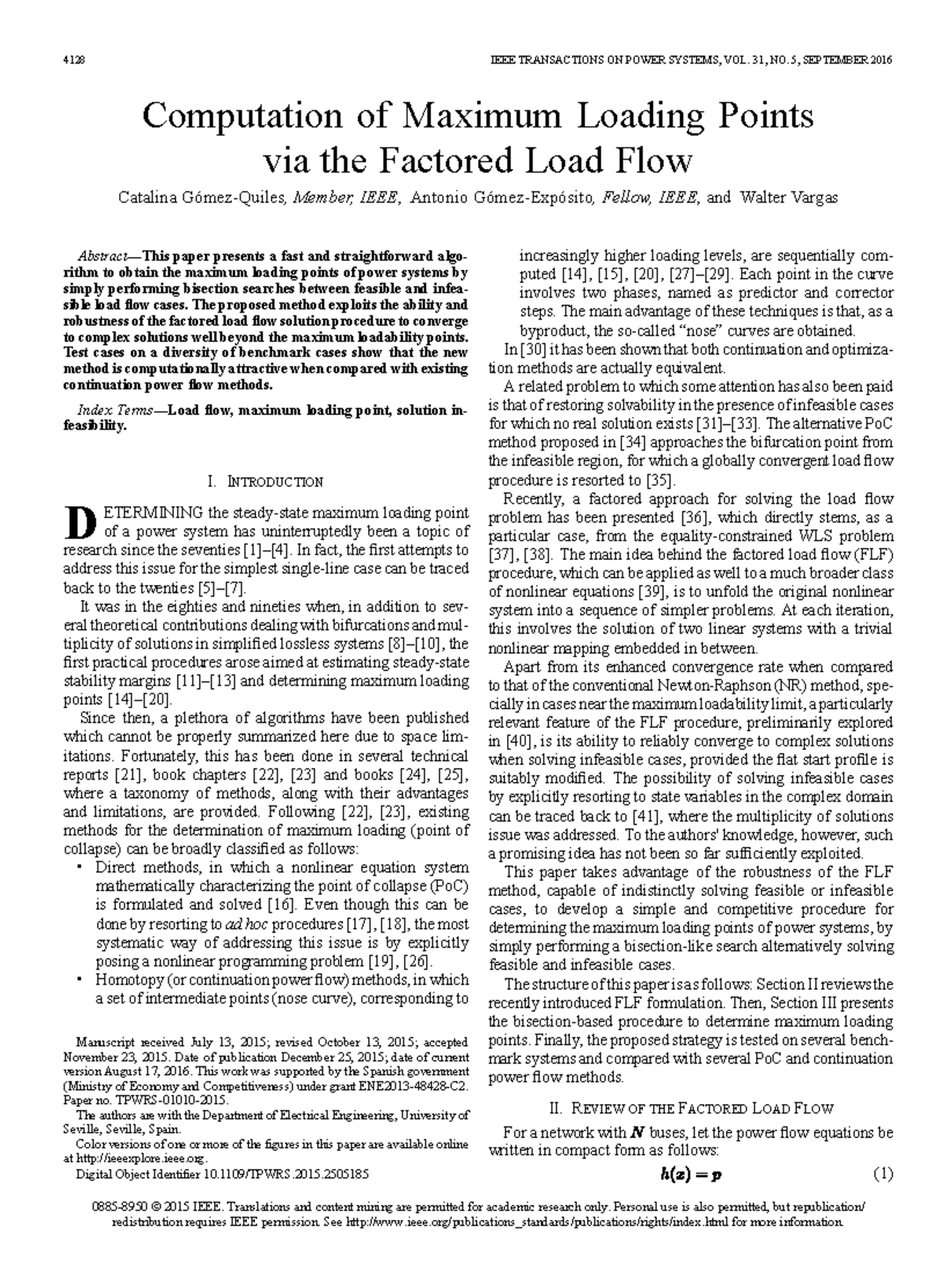 Computation of Maximum Loading Points via the Factored Load Flow - 4128 ...