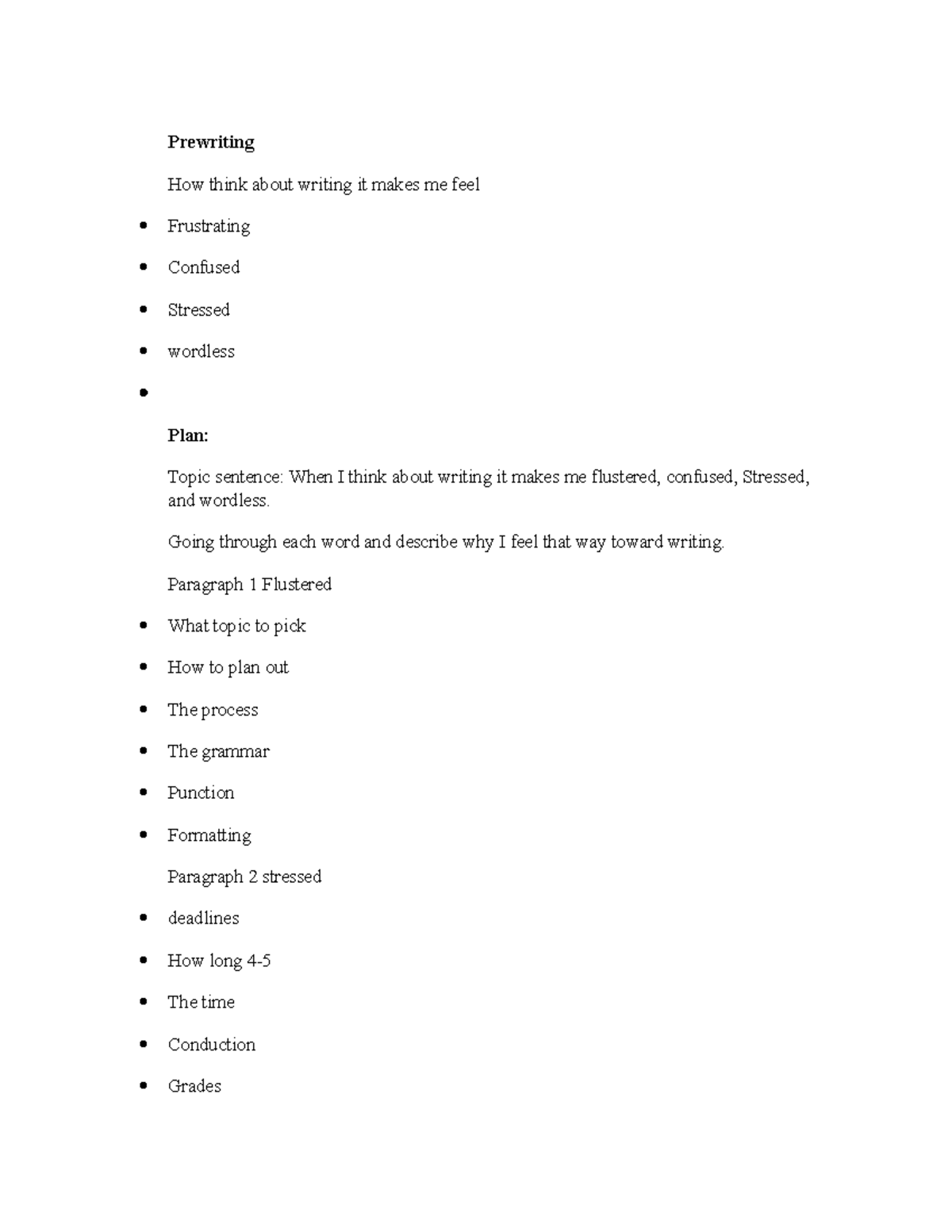 Lesson 4 Martha Bader - Prewriting How think about writing it makes me ...