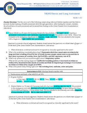 Eye, Ears, Nose, Mouth, and Throat Scripts - NR302 Eyes, Ears, Nose ...