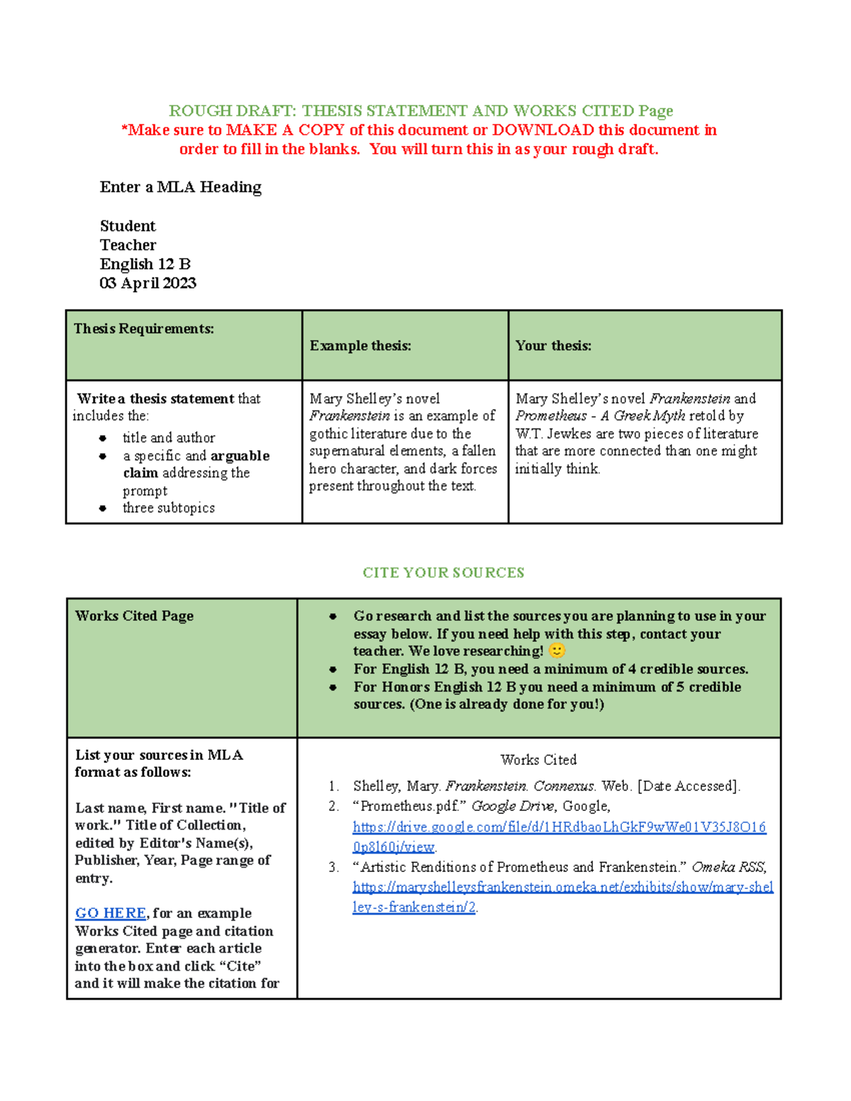 English 12 B Unit 3 Research Paper Rough Draft - ROUGH DRAFT: THESIS ...
