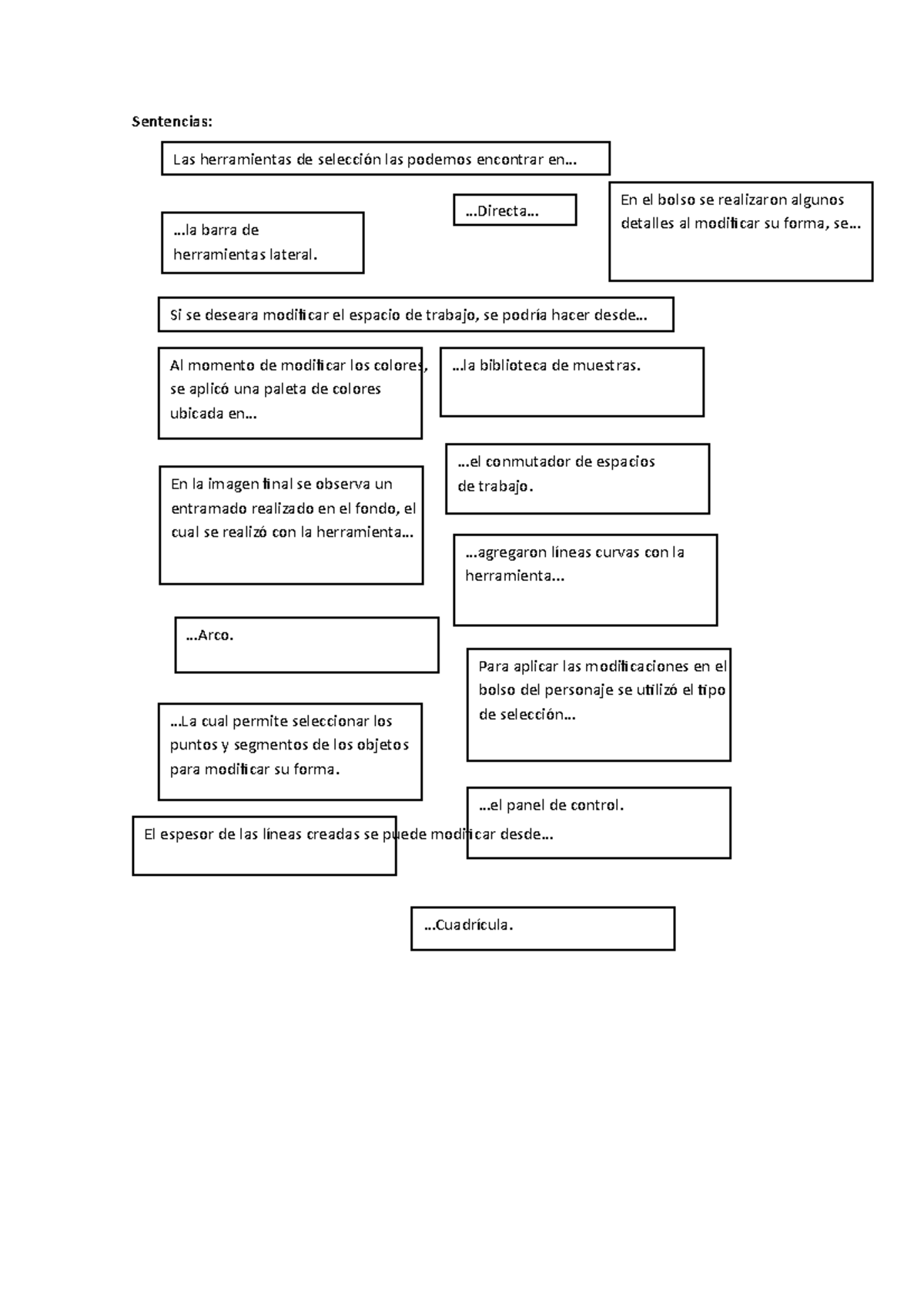 Actividad práctica integradora [API1] - Sentencias: Las herramientas de selección las podemos ...