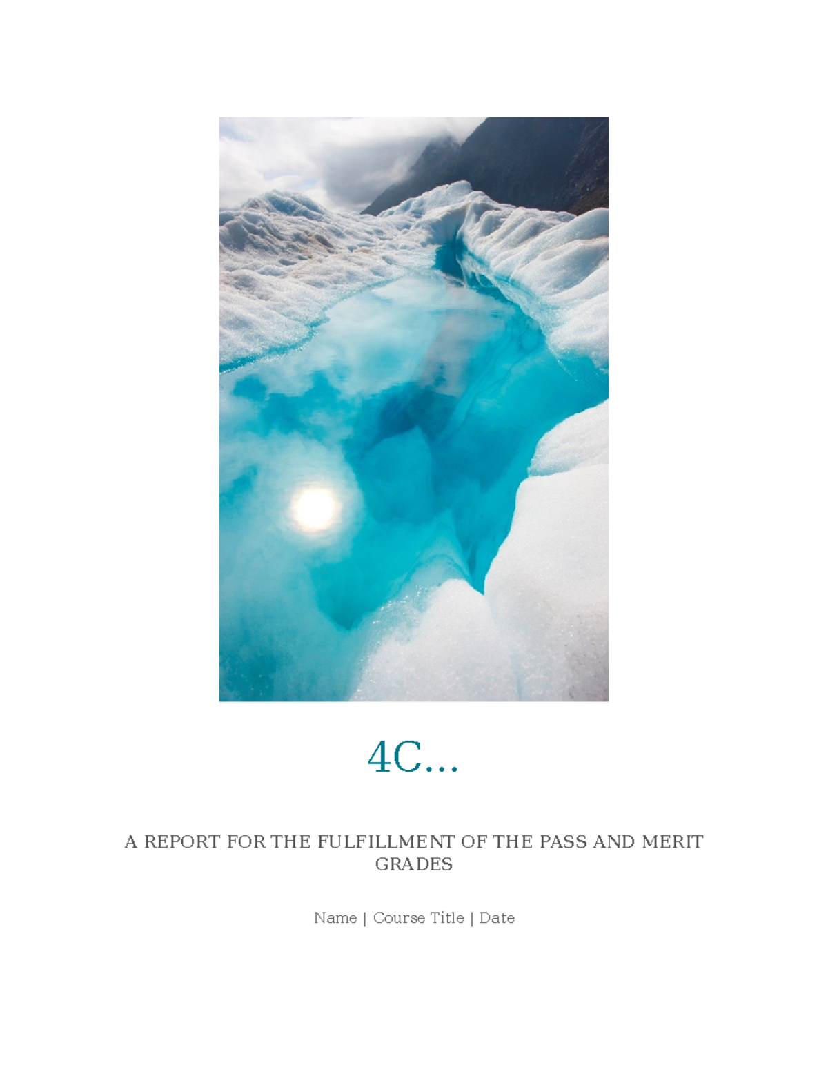 4C report template STU - NOf f fse f fefsfggsg - 4C... A REPORT FOR THE ...