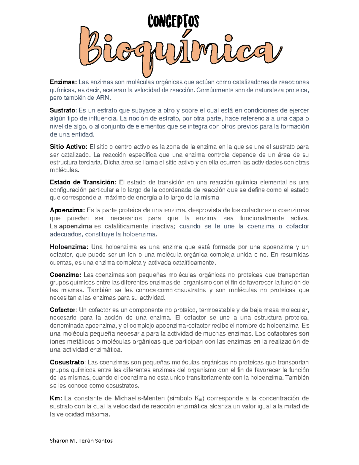 Conceptos bioca - Biología molecular y celular - Biología molecular y ...