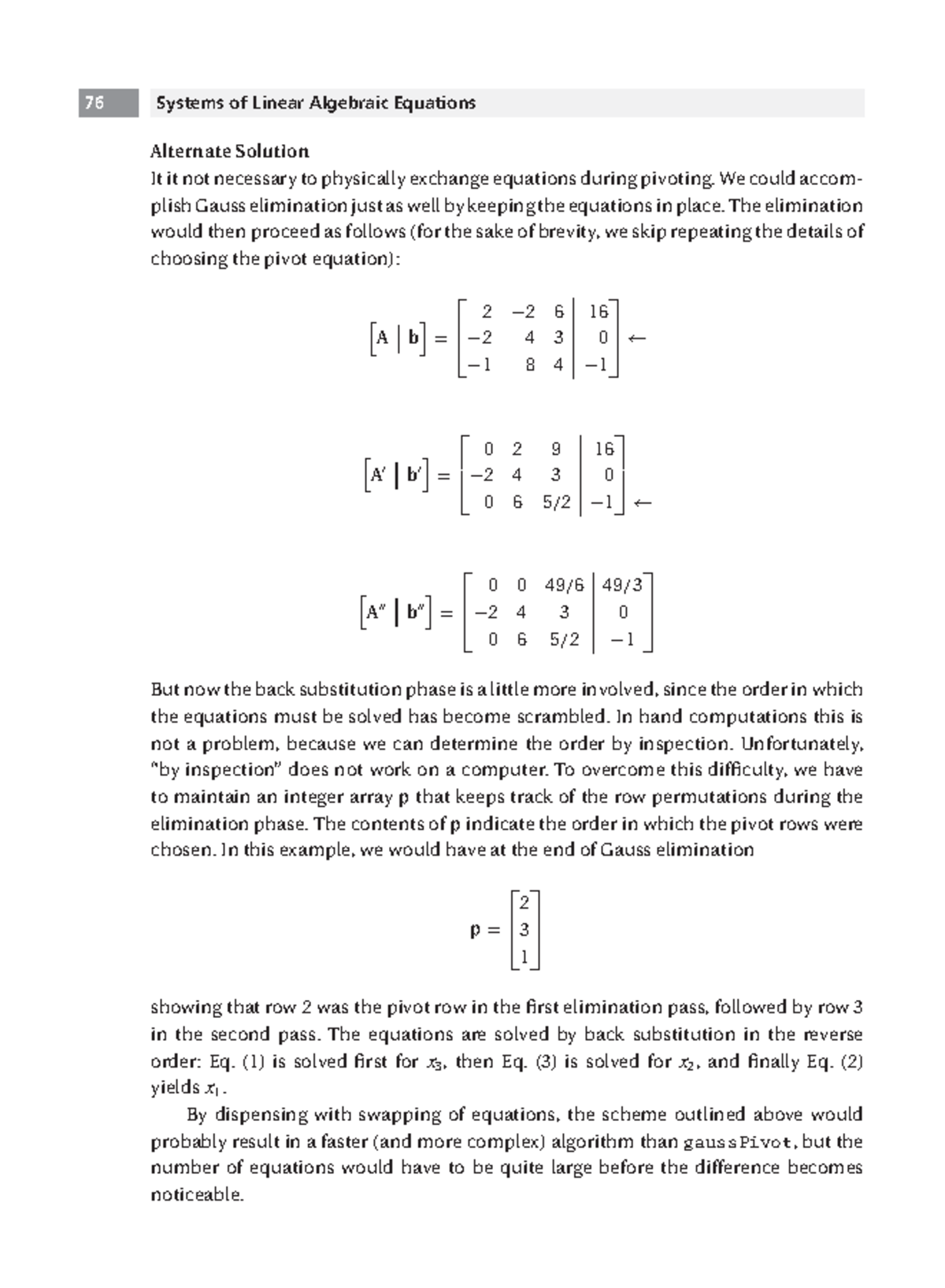 Numerical Method With Python 29 76 Systems Of Linear Algebraic Equations Alternate Solution It