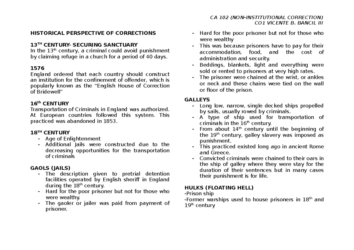 1 - Study - CO1 VICENTE B. BANCIL III HISTORICAL PERSPECTIVE OF ...
