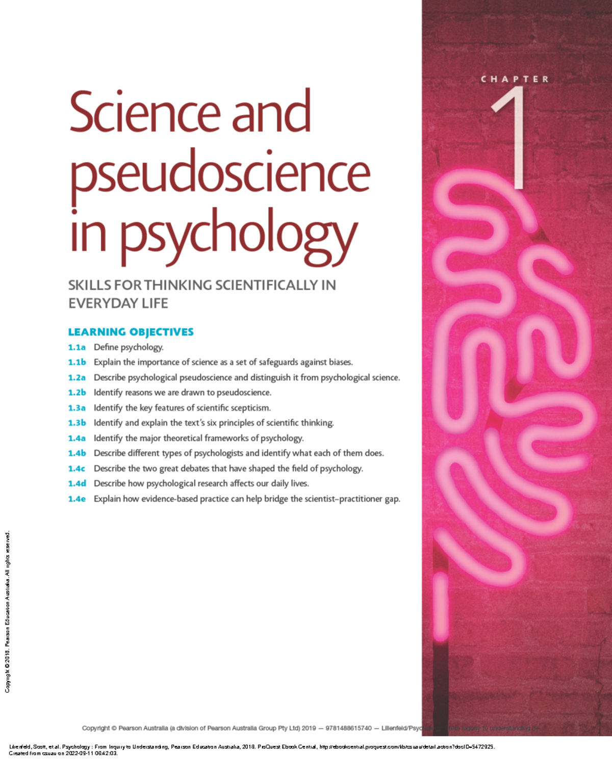 1 psy quiz pseudoscience - Lilienfeld, Scott, et al. Psychology : From Inquiry to Understanding ...