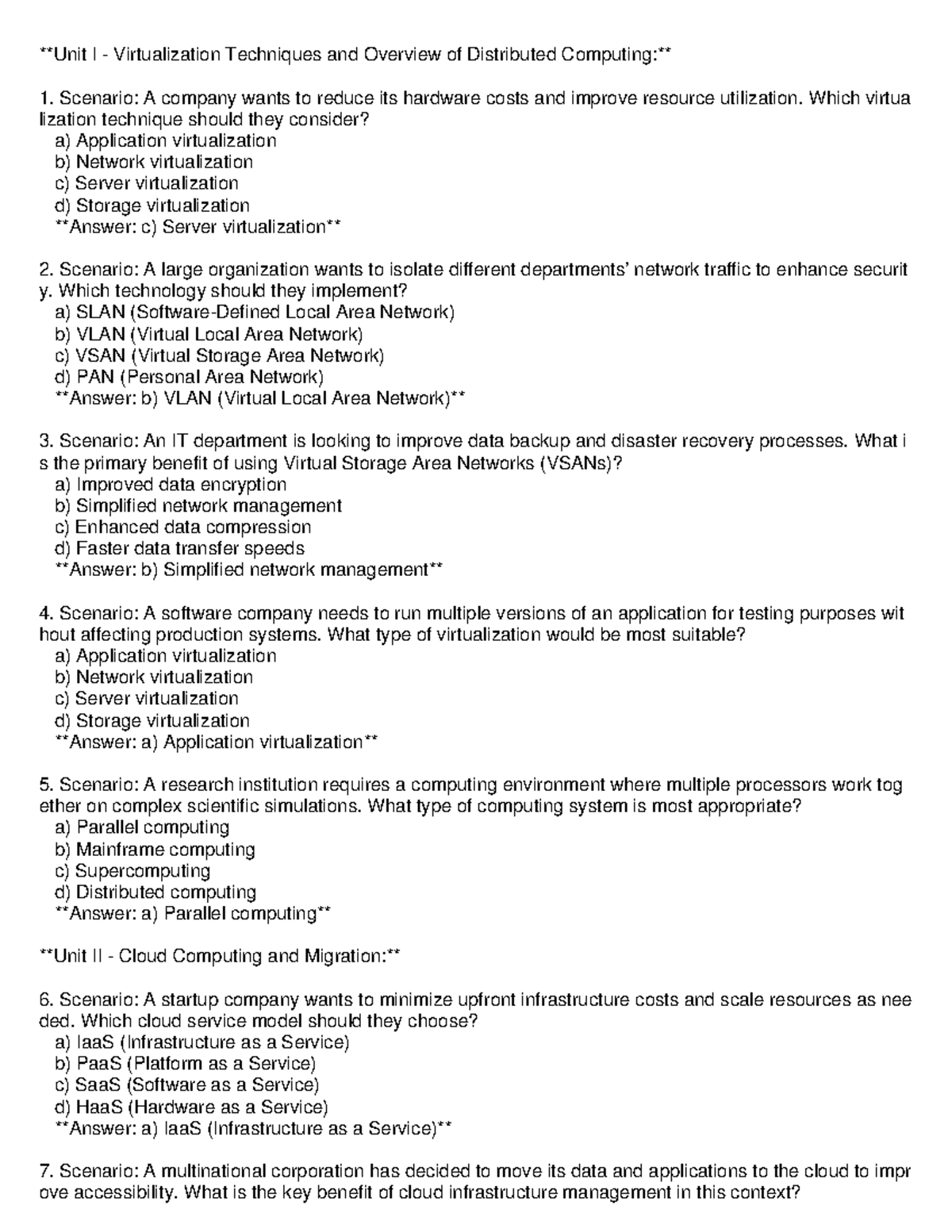 123334123 - asdasd - Unit I - Virtualization Techniques and Overview of Distributed Computing ...