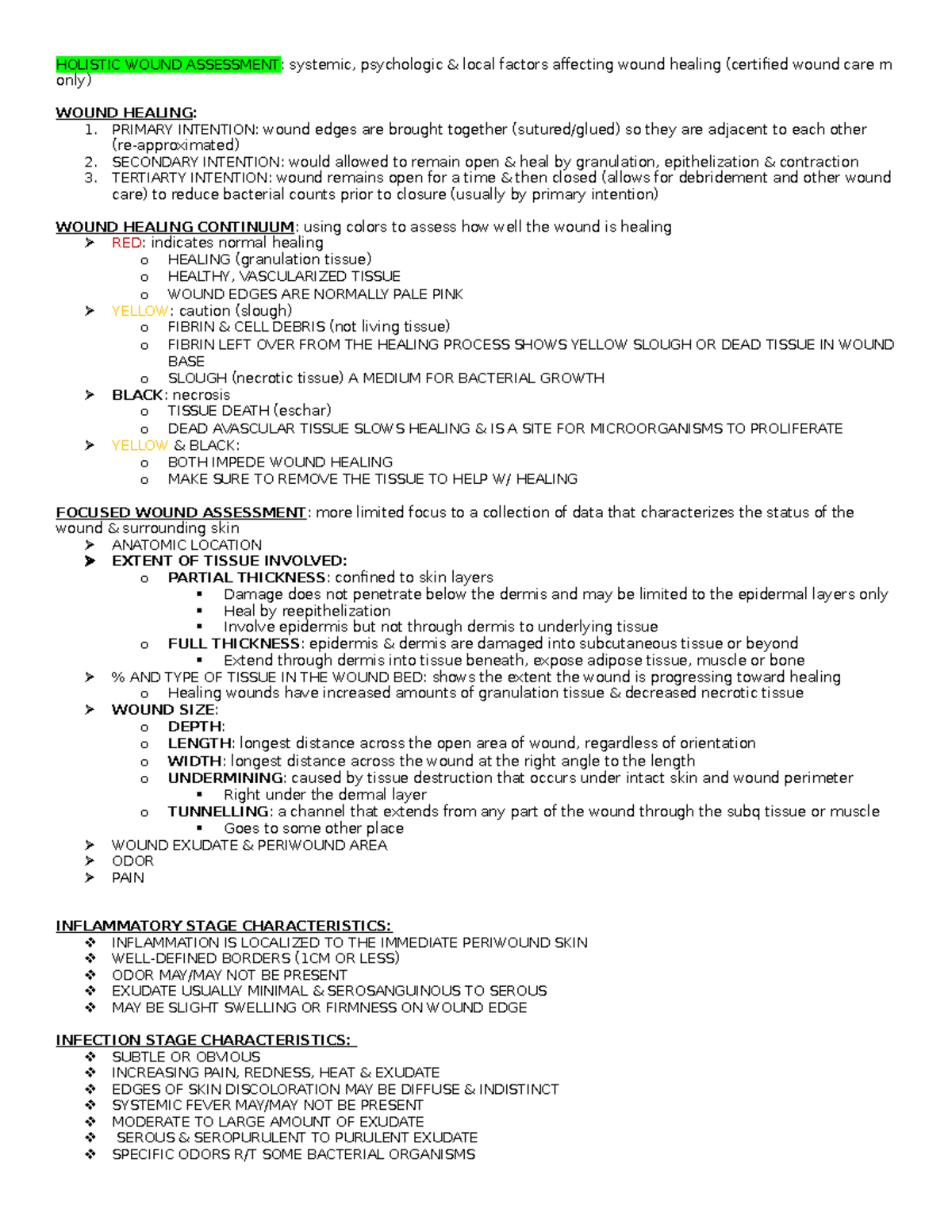 Advanced Wound CARE - HOLISTIC WOUND ASSESSMENT: systemic, psychologic ...