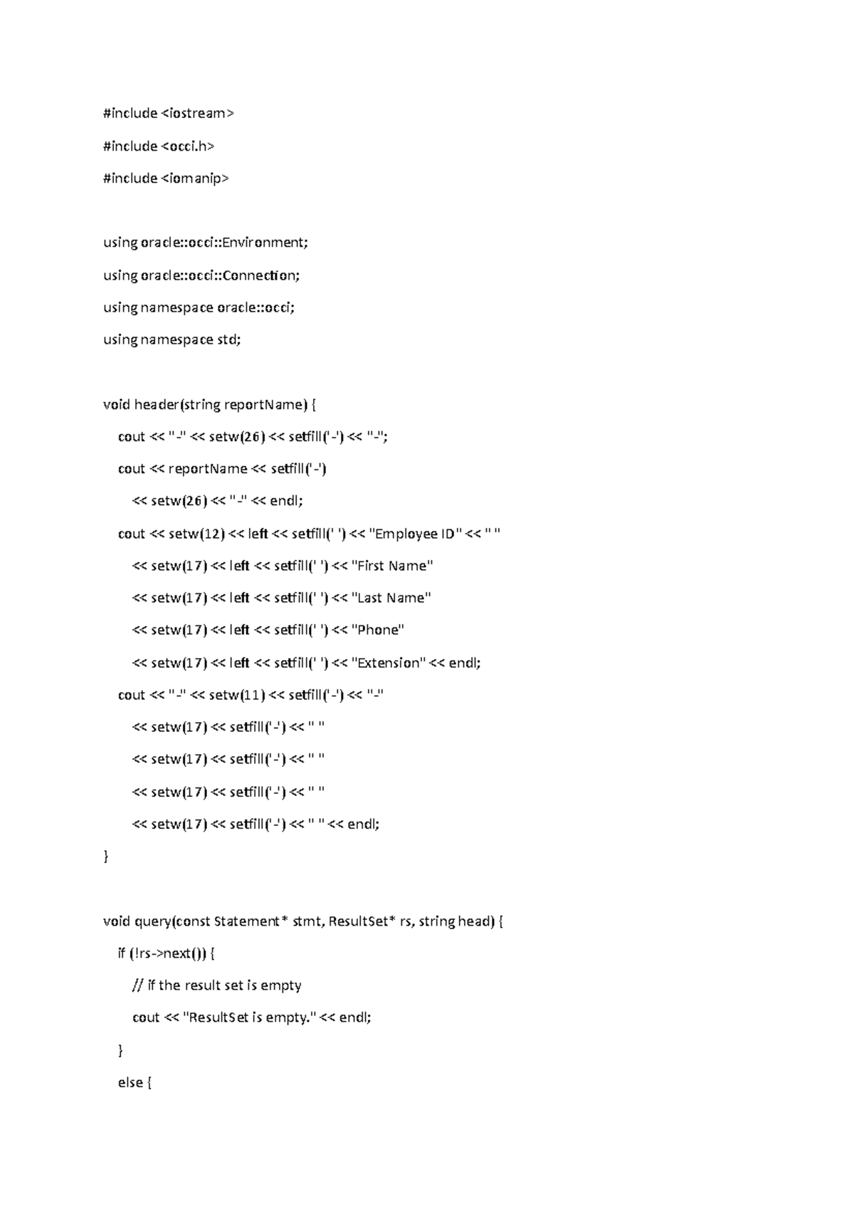 DBS211 Group Project-Part1-Source Code - #include #include #include - Studocu