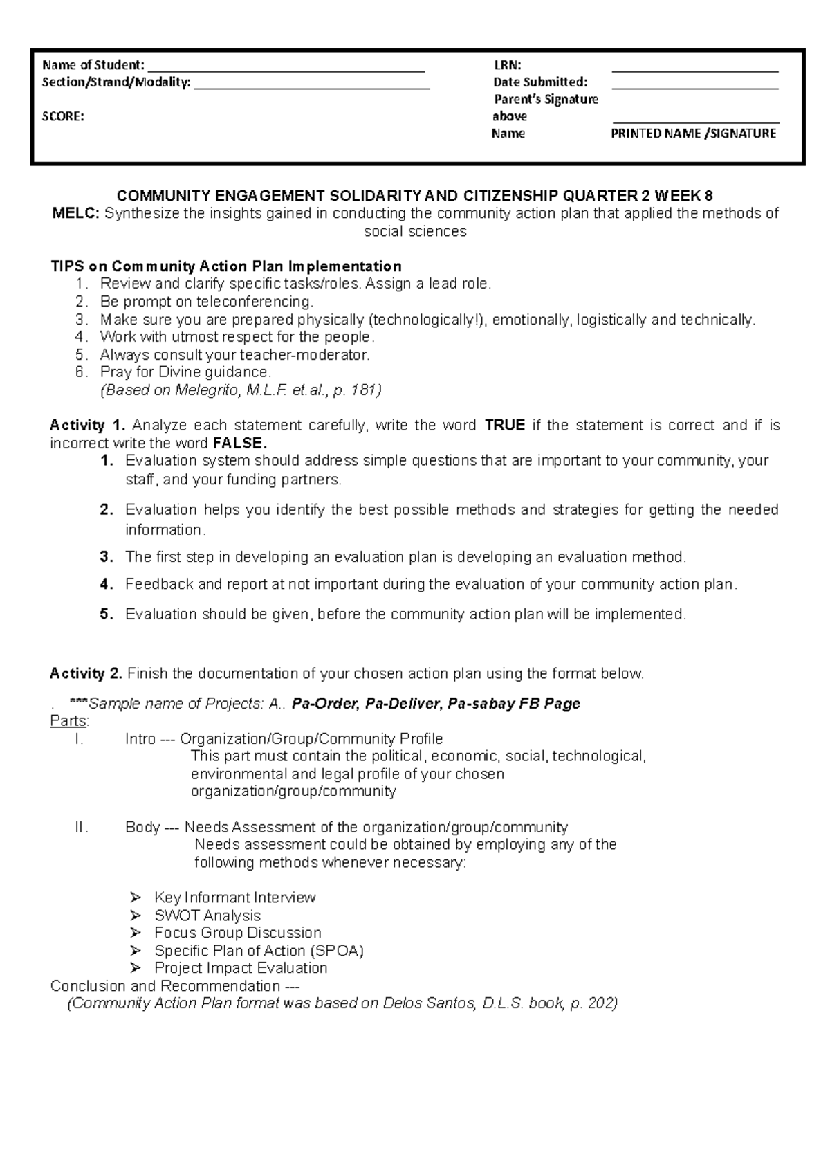 CESC Revised Week 8 Q2 - CESC - COMMUNITY ENGAGEMENT SOLIDARITY AND ...