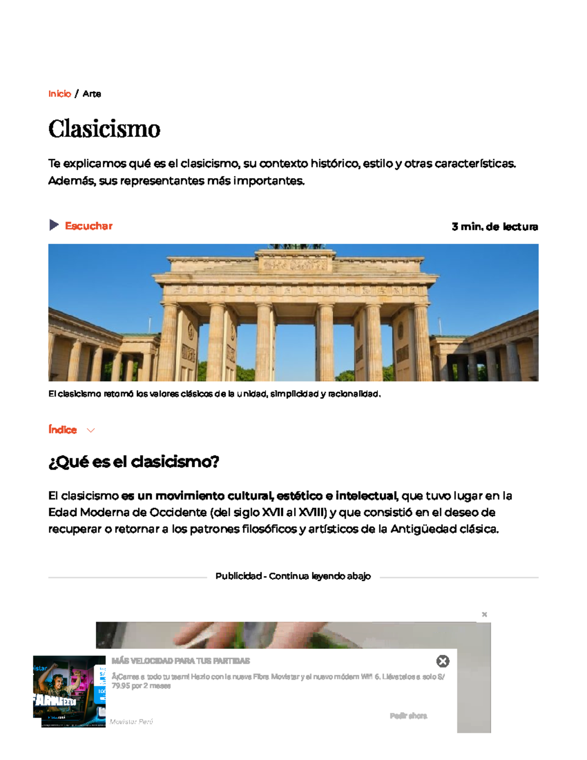 Clasicismo - Información, características, autores y contexto - Inicio / Arte Clasicismo Te ...